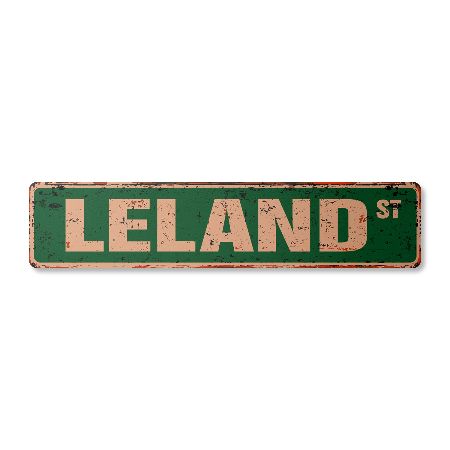 LELAND Vintage Plastic Street Sign Childrens Name Room Sign | Indoor ...
