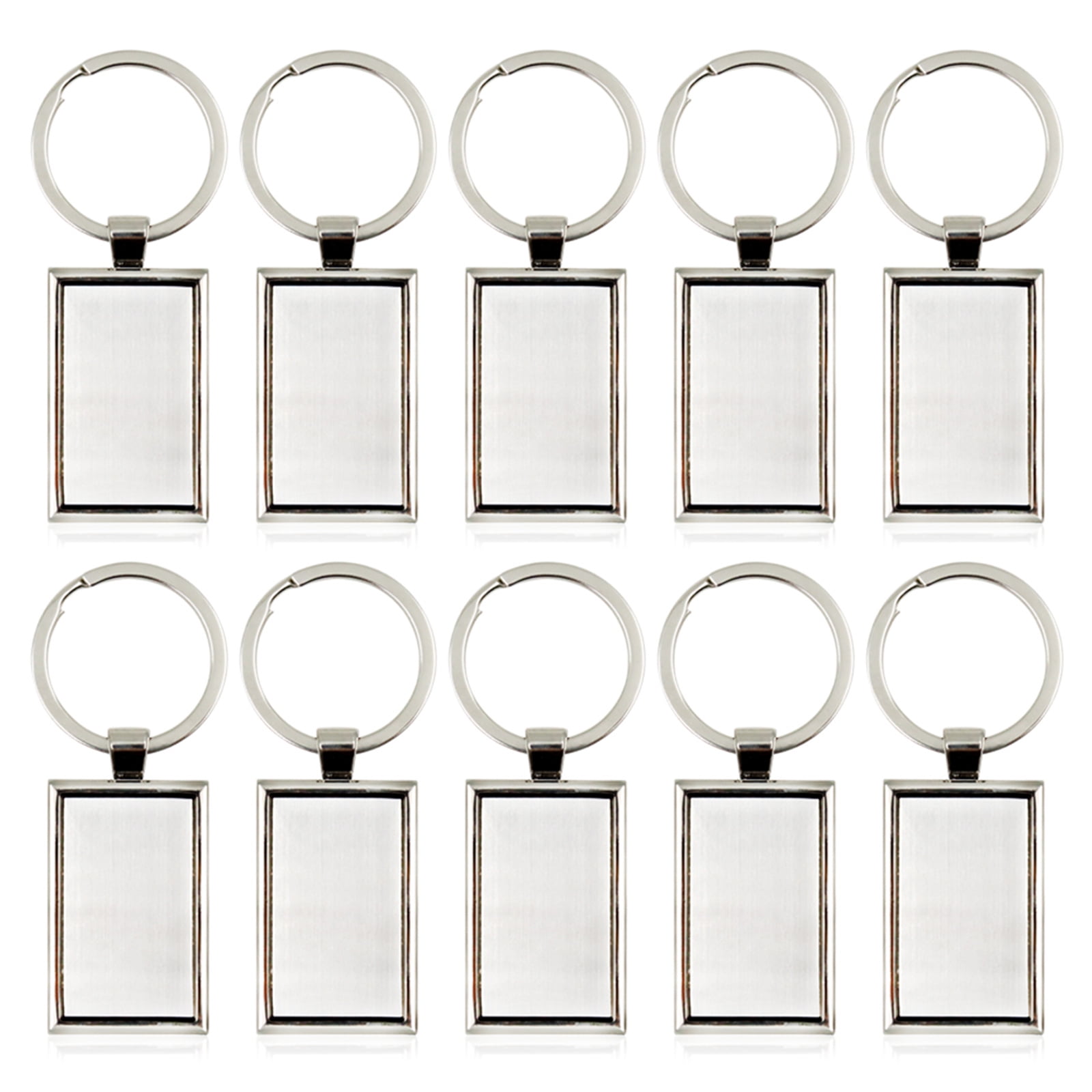 LELE LIFE 10Pcs Metal Tags Laser Engraving Blanks, Zinc Alloy Key Tags with Keyring, Blank Dog ...