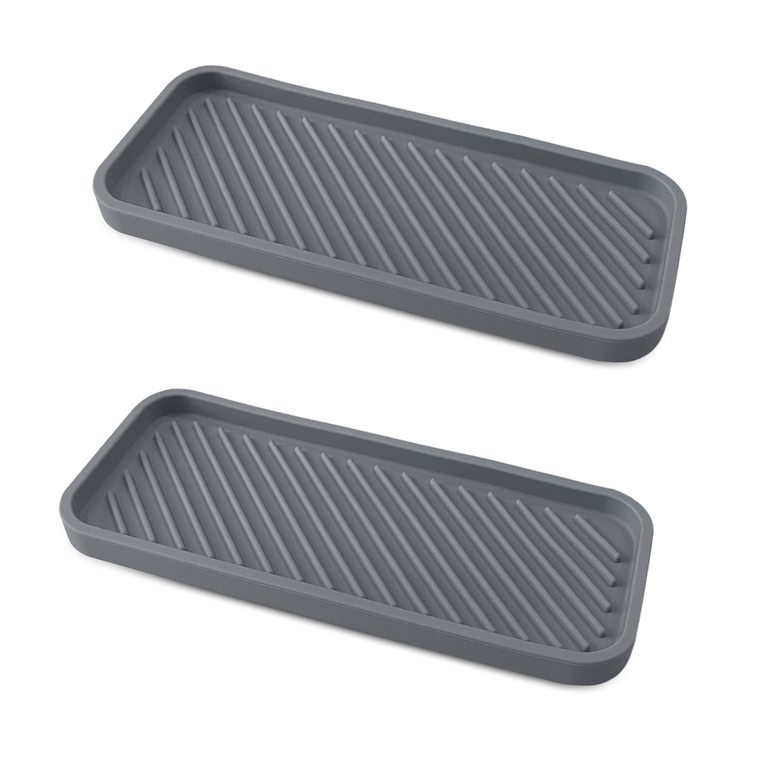LELE LIFE Silicone Sink Sponge Holder 2 Pack, Quick-Drain Soap Tray ...