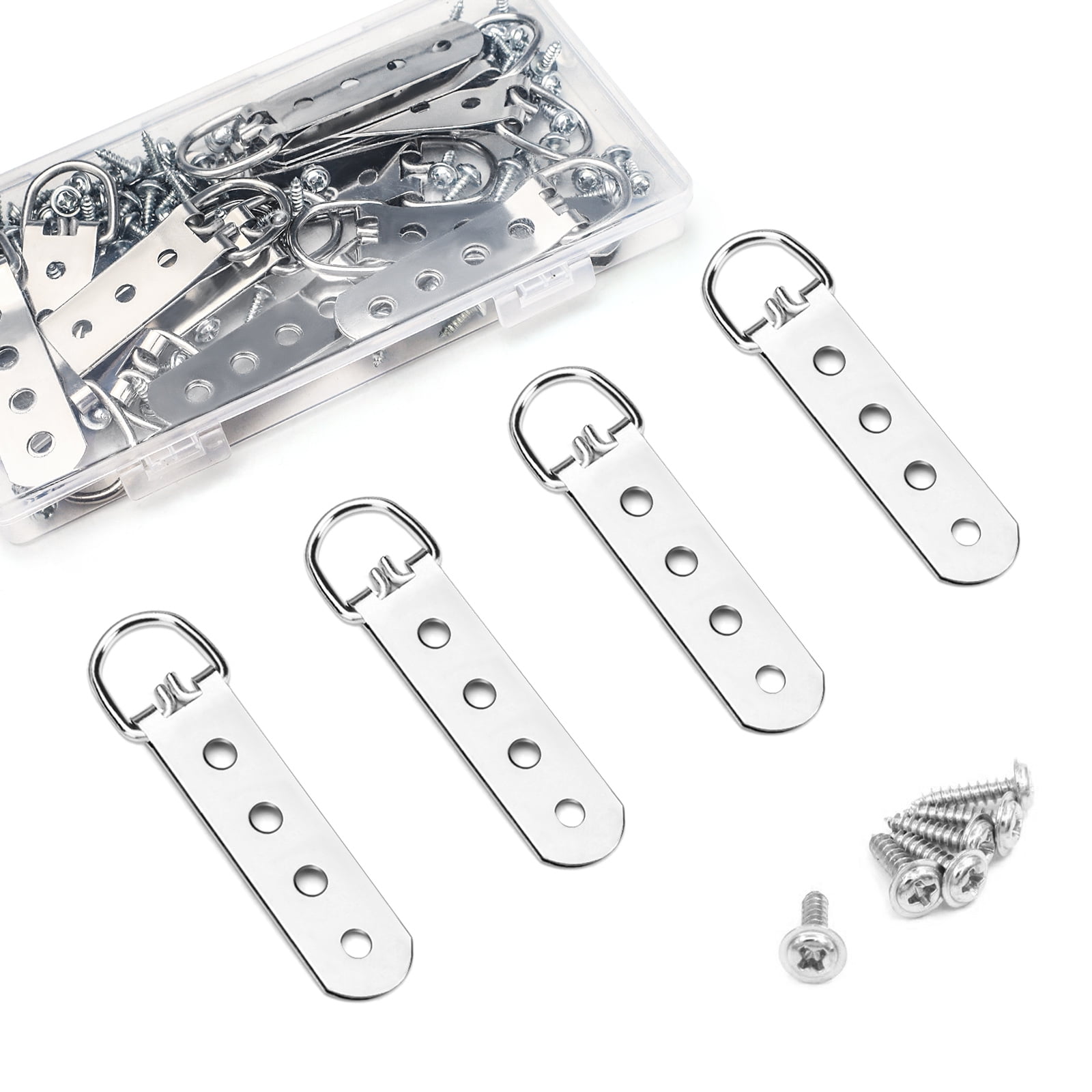 LELE LIFE 20 Pack D Ring Picture Hangers with Screws, Heavy Duty 4 ...