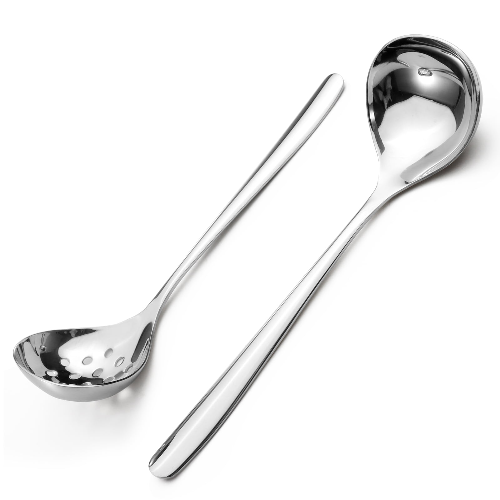LELE LIFE 2Pcs Small Ladle and Slotted Spoon, Heavy Duty 304 Stainless ...