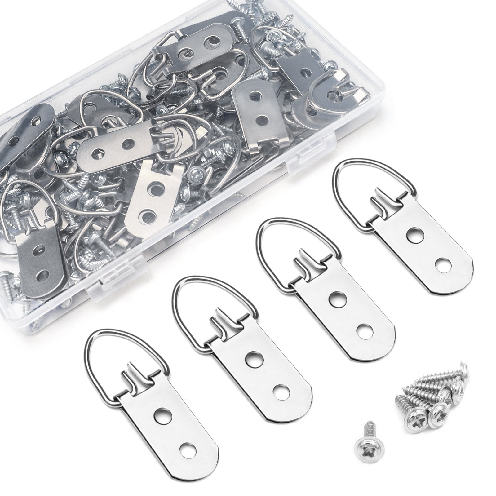 LELE LIFE 35 Pack D Ring Picture Hangers with Screws, Heavy Duty 2 ...