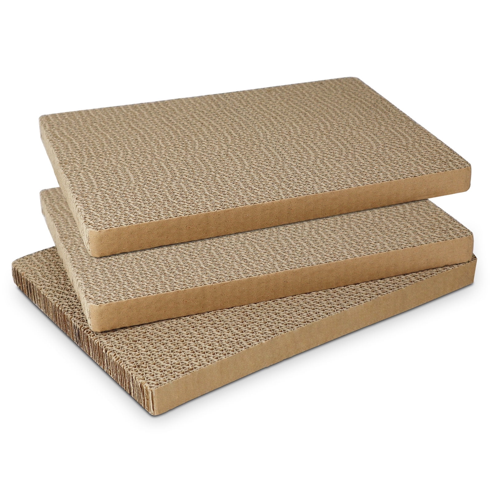 LELE LIFE 3Pcs Cat Scratcher Double-Sided Cat Scratch Pad, Cardboard ...