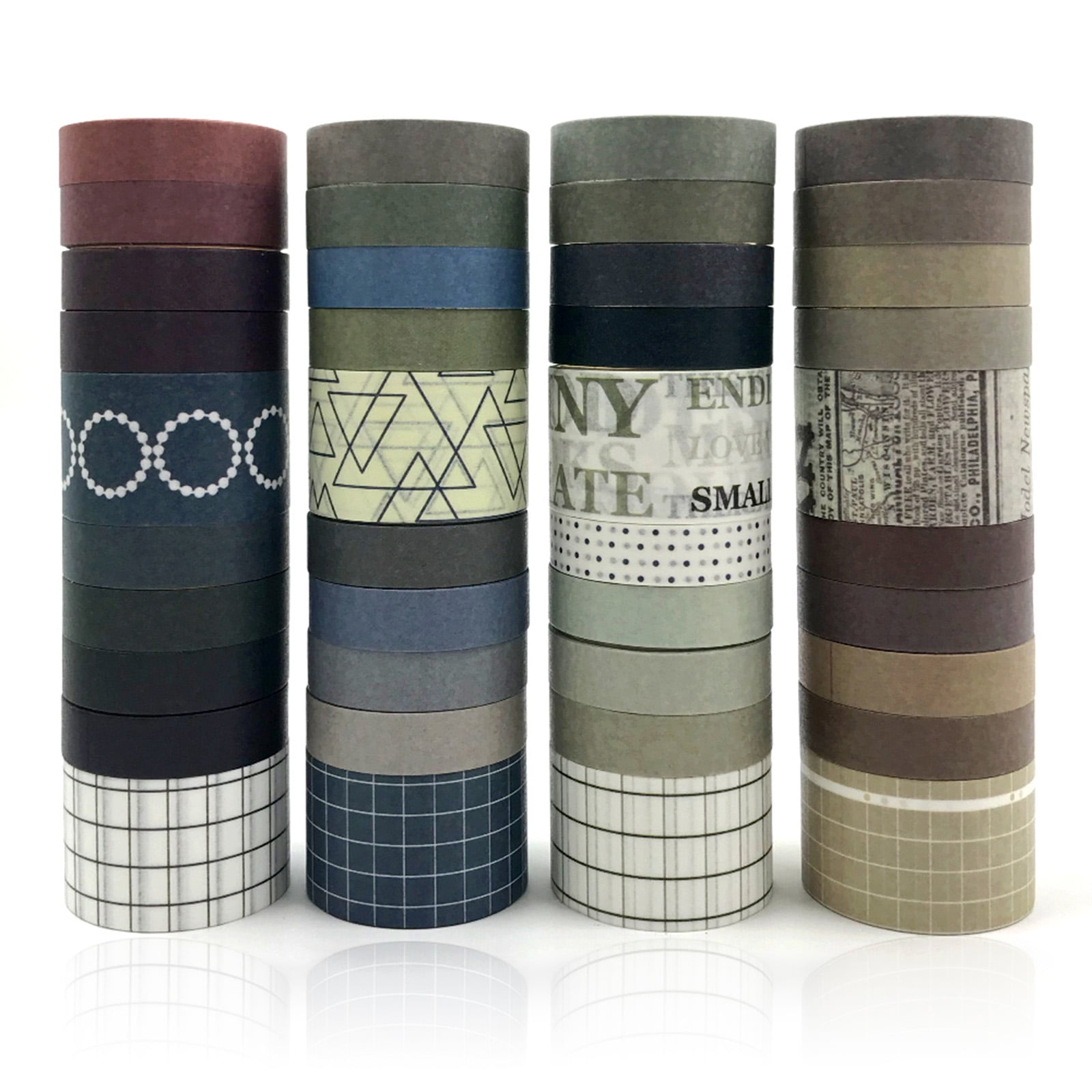 LELE LIFE 40 Rolls Vintage Washi Tape Set, Aesthetic Adhesive ...