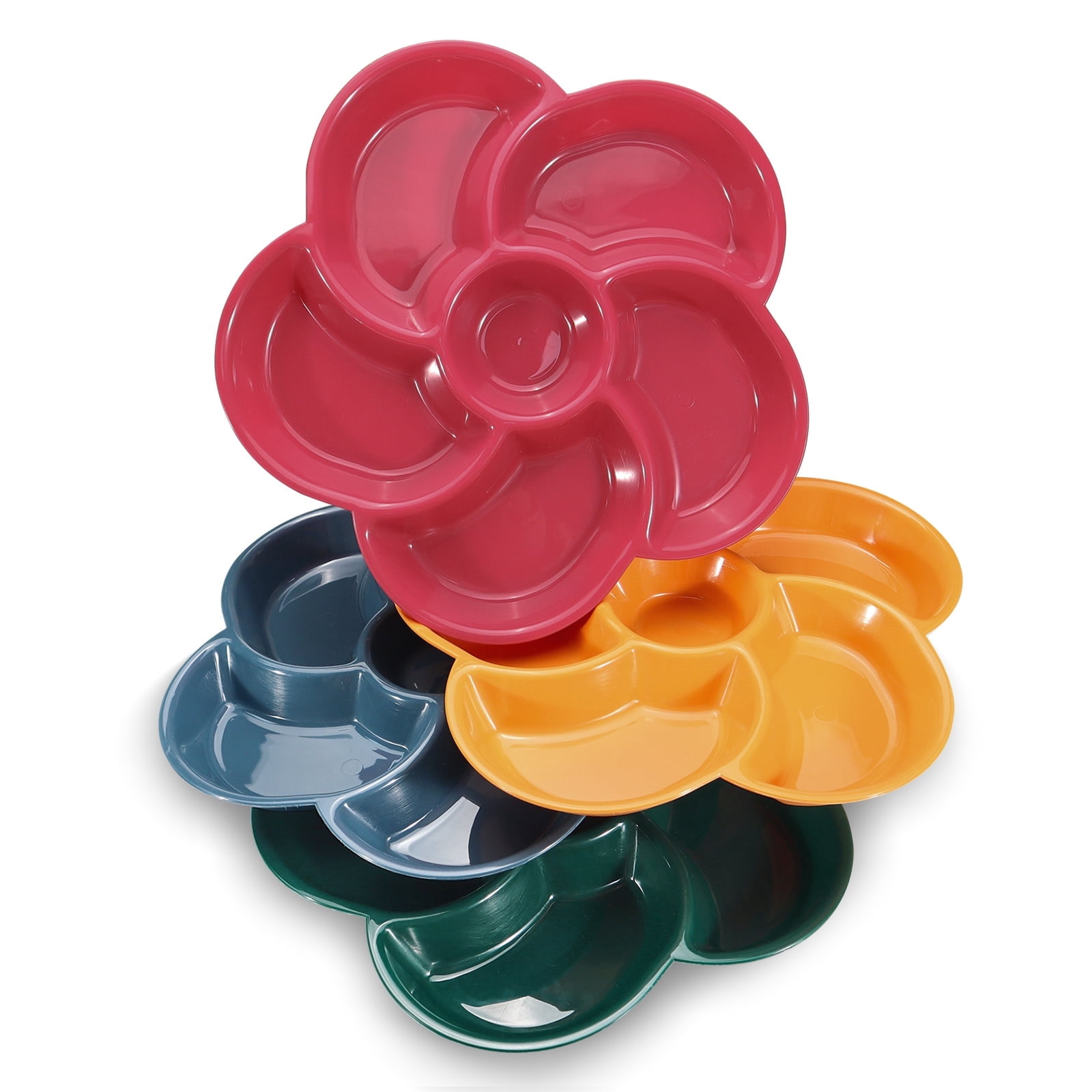 LELE LIFE 4Pcs Divided Appetizer Serving Tray, Reusable Serving ...