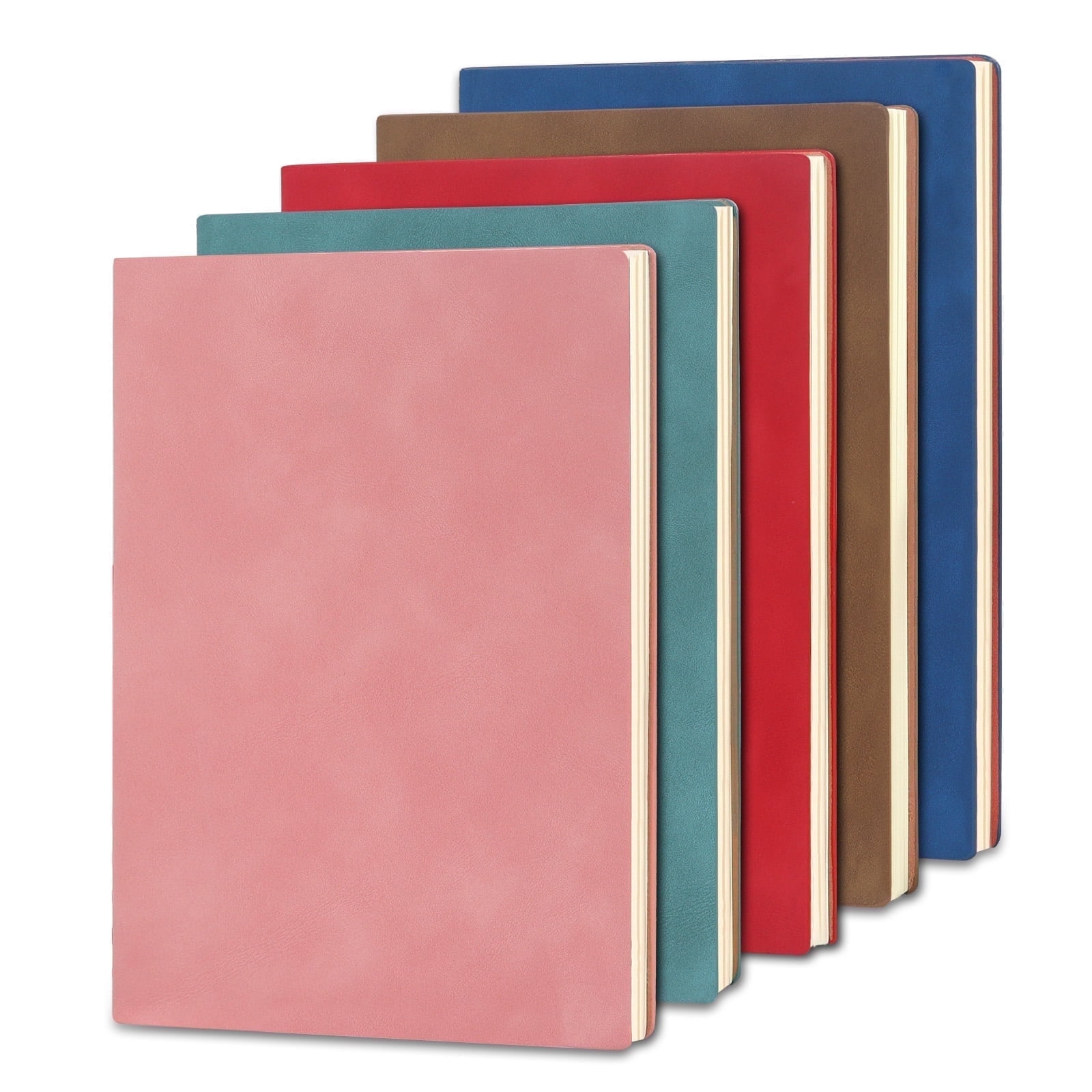 LELE LIFE 5 Pack Lined Journal Notebook, Comfortable Soft Cover Leather ...