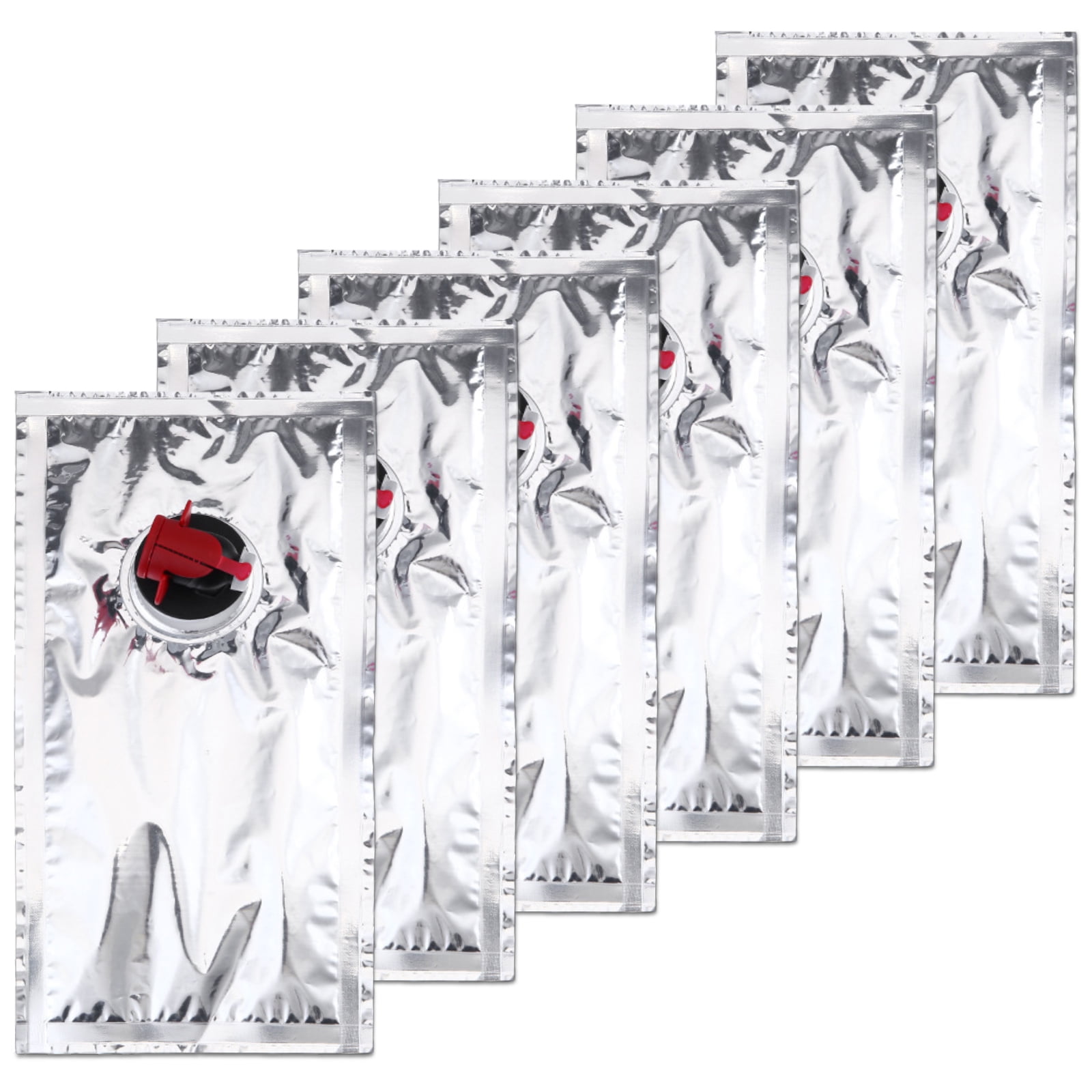 LELE LIFE 6Pcs 1L/34oz Refillable Wine Bag with Spout, Leakproof Wine ...