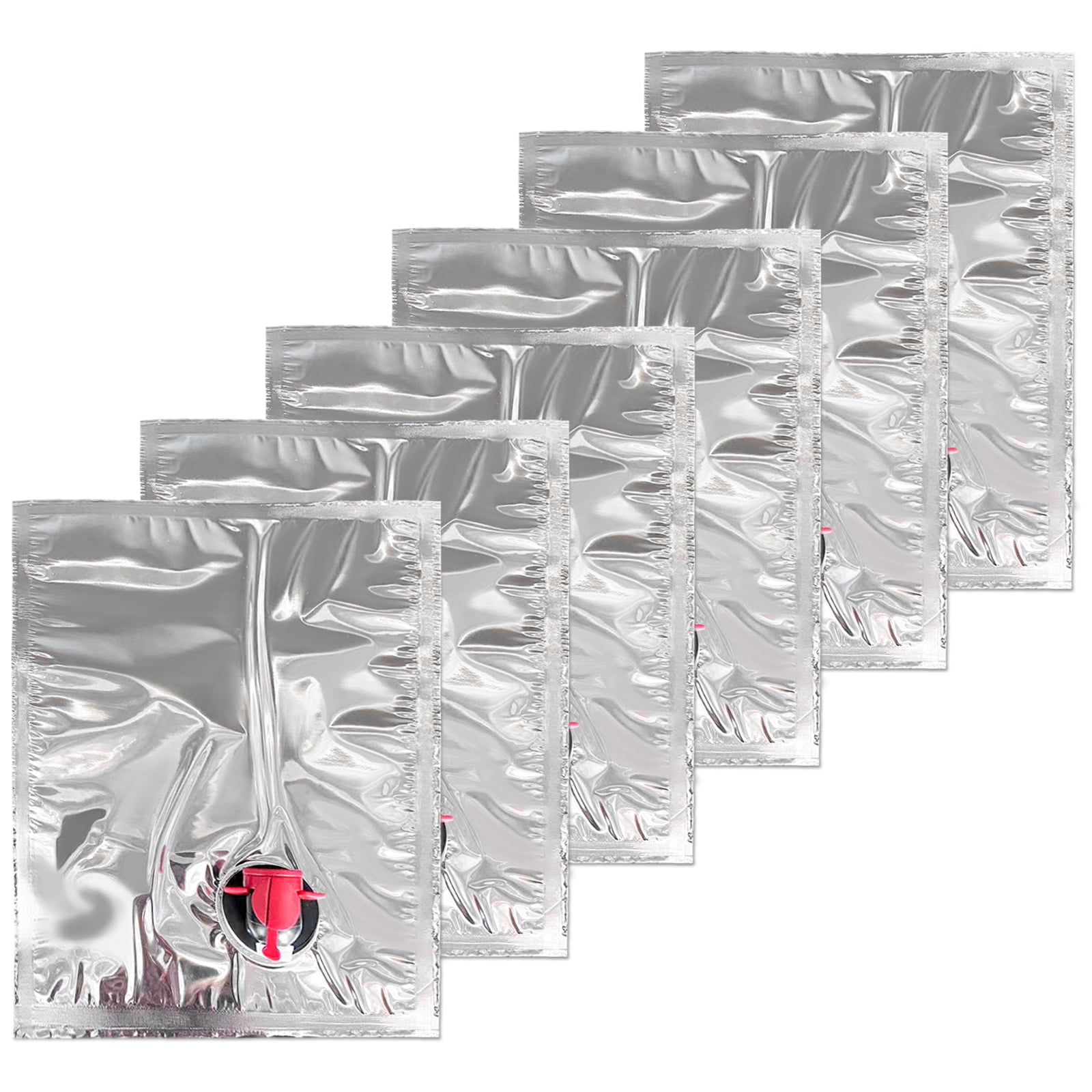 LELE LIFE 6Pcs 3L/101oz Refillable Wine Bag with Spout, Leakproof Wine ...