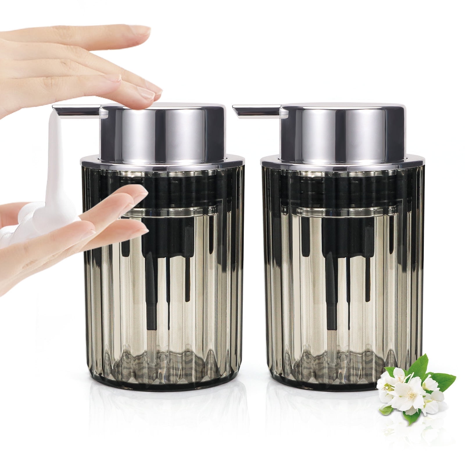 LELE LIFE 2 Pack Foaming Soap Dispenser- Clear Acrylic Foam Hand Soap ...