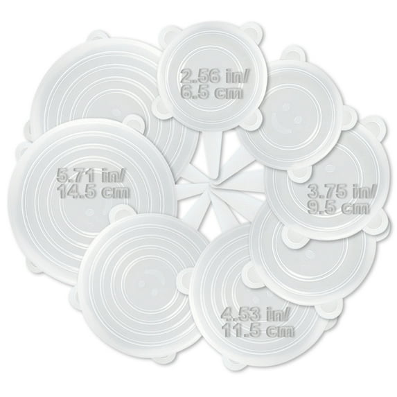 LELE LIFE 8 Pack Silicone Stretch Lids, Thicker Reusable Expandable ...