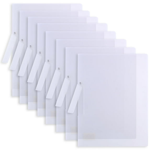 LELE LIFE 8Pack Clear Plastic Folders with Swing Clip, Documents File ...