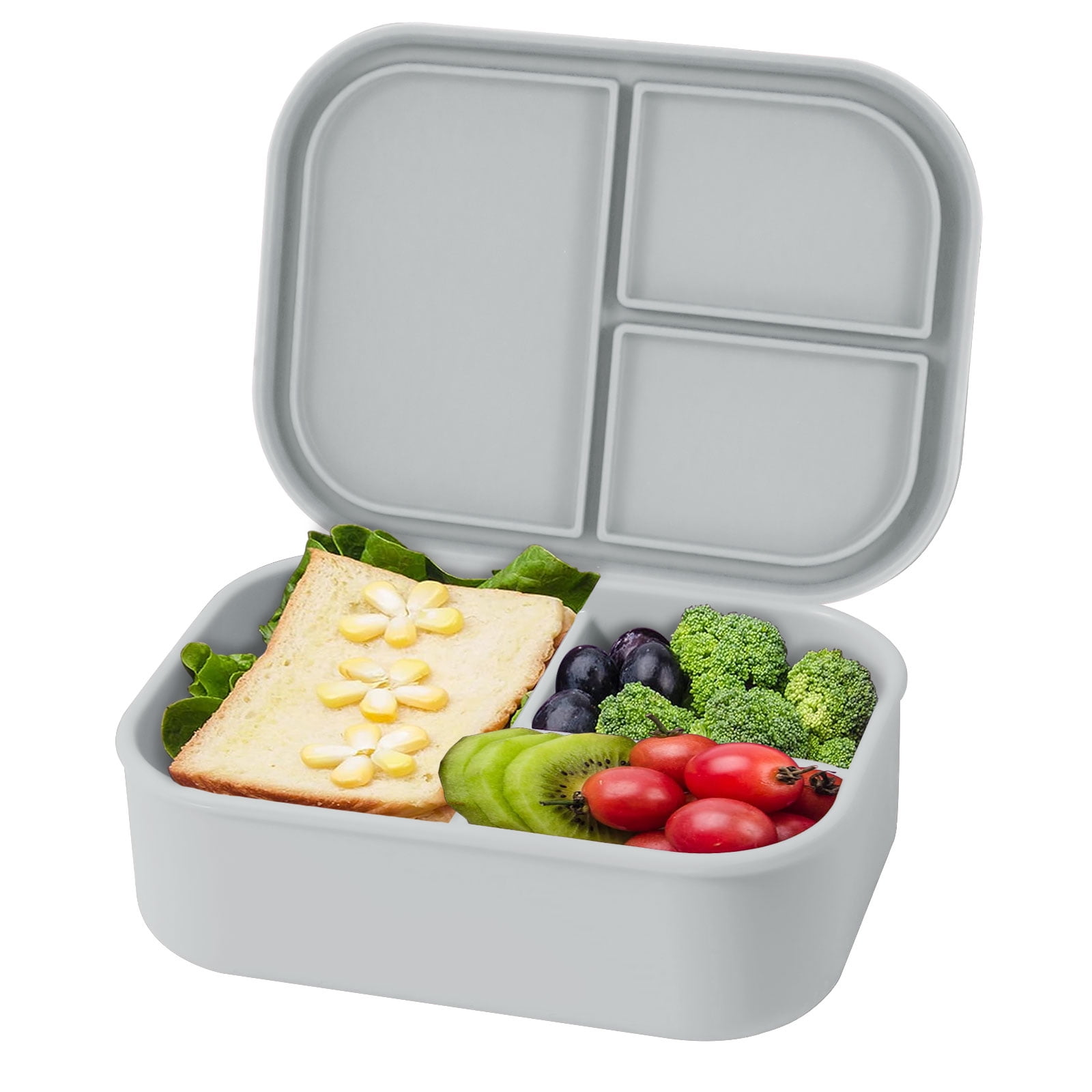 LELE LIFE Leak-proof Silicone Bento Lunch Box, Silicone Lunch Container ...