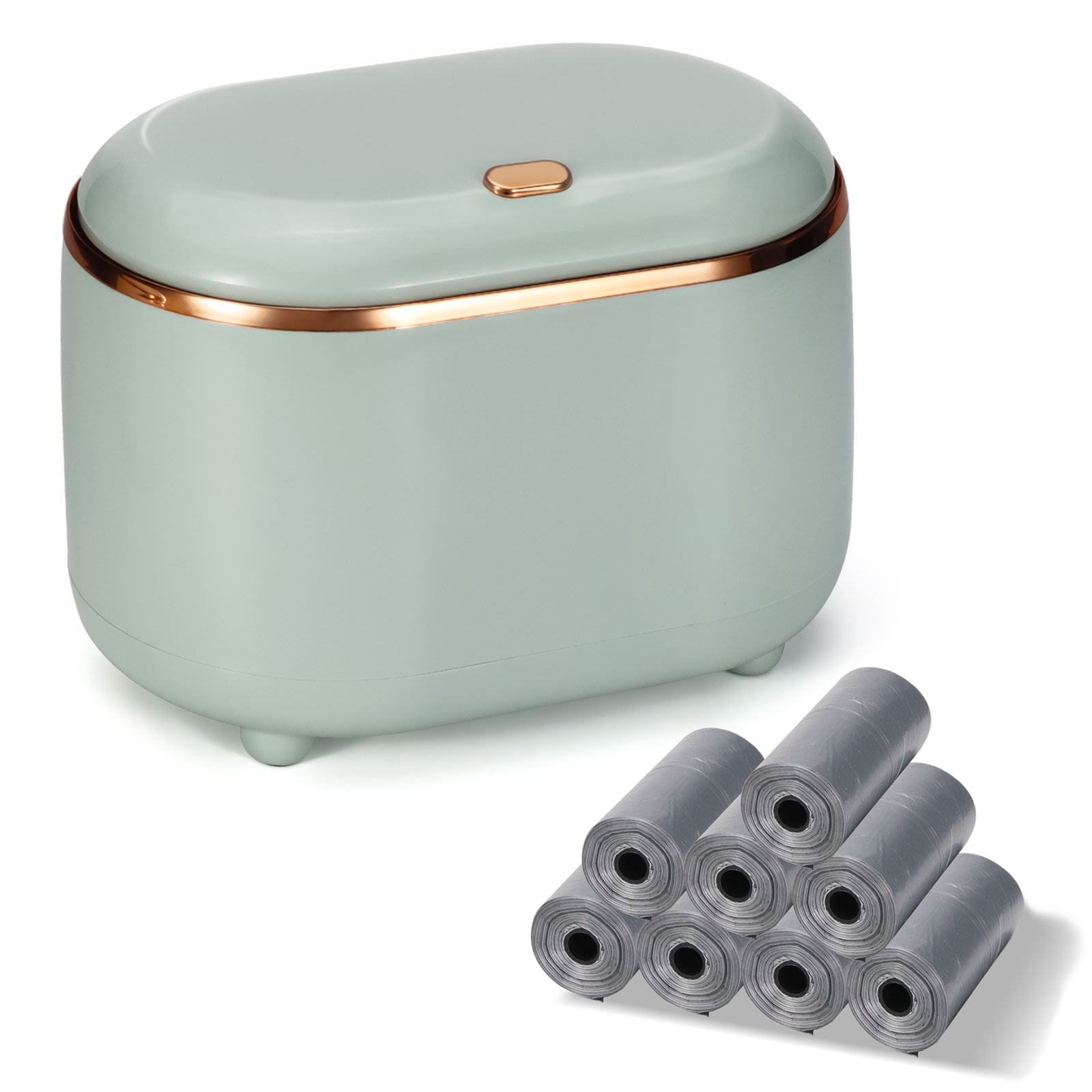 LELE LIFE Mini Trash Can for Desk with 240 Trash Bags, Pop Up Small ...