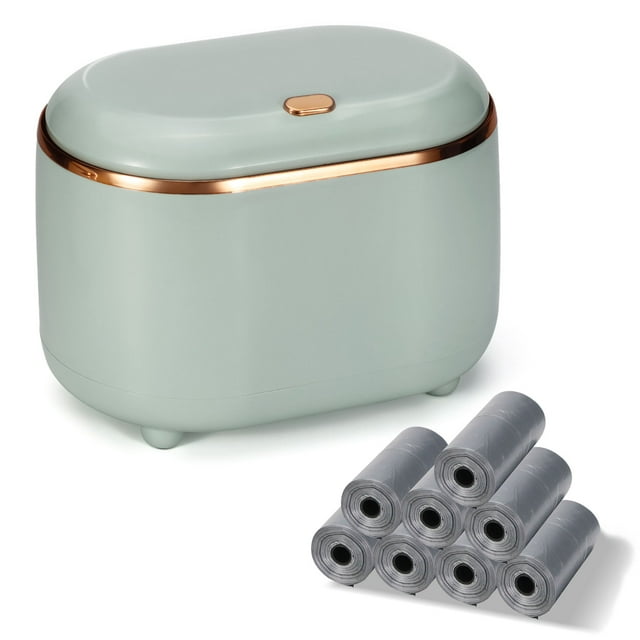 LELE LIFE Mini Trash Can for Desk with 240 Trash Bags, Pop Up Small ...