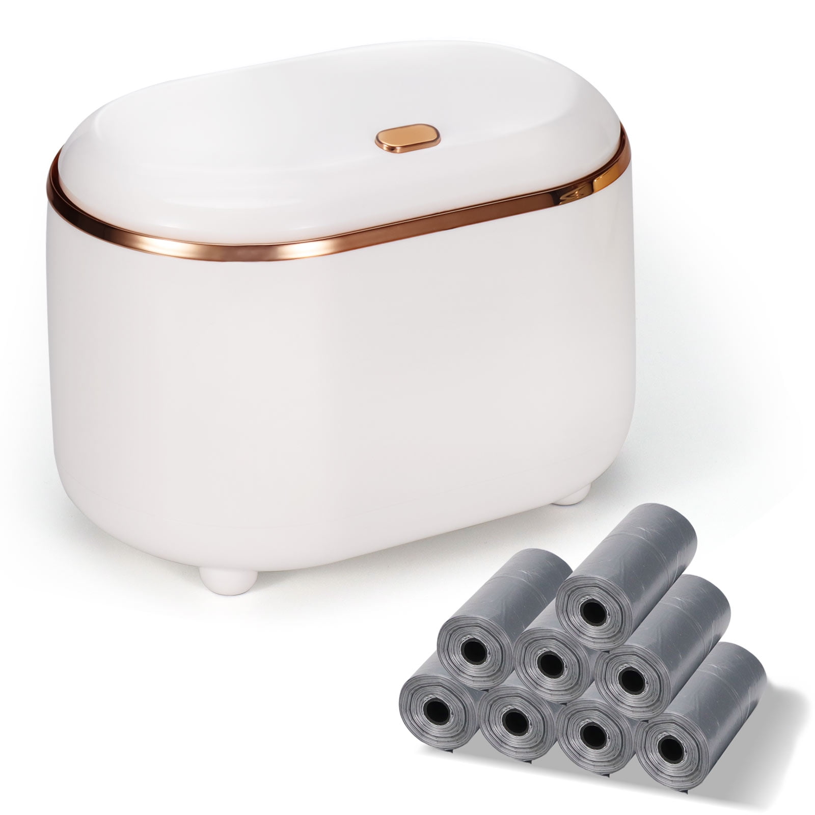 LELE LIFE Mini Trash Can for Desk with 240 Trash Bags, Pop Up Small ...