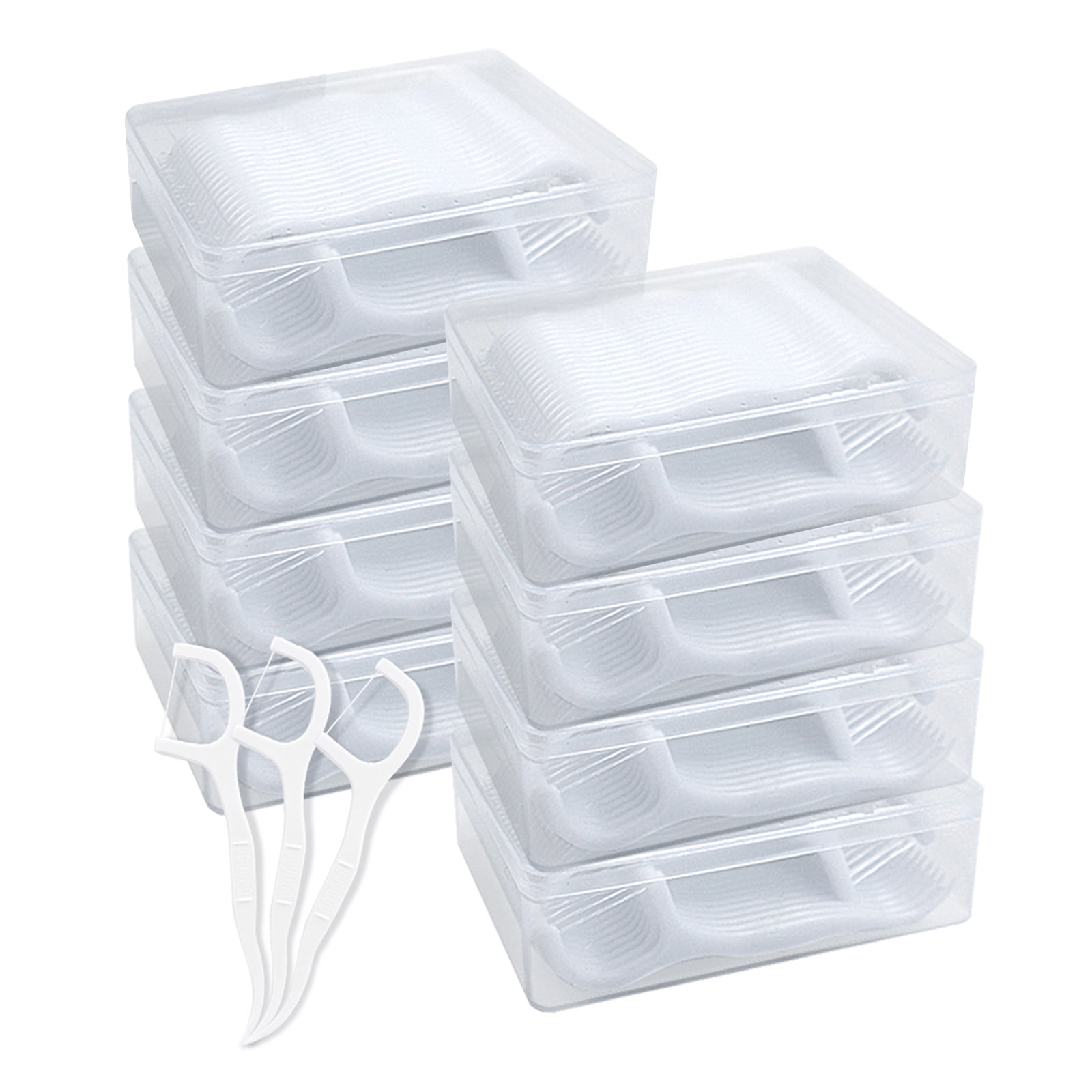 LELE LIFE Travel Floss Picks 400pcs with 8 Portable Case, Tooth Picks ...