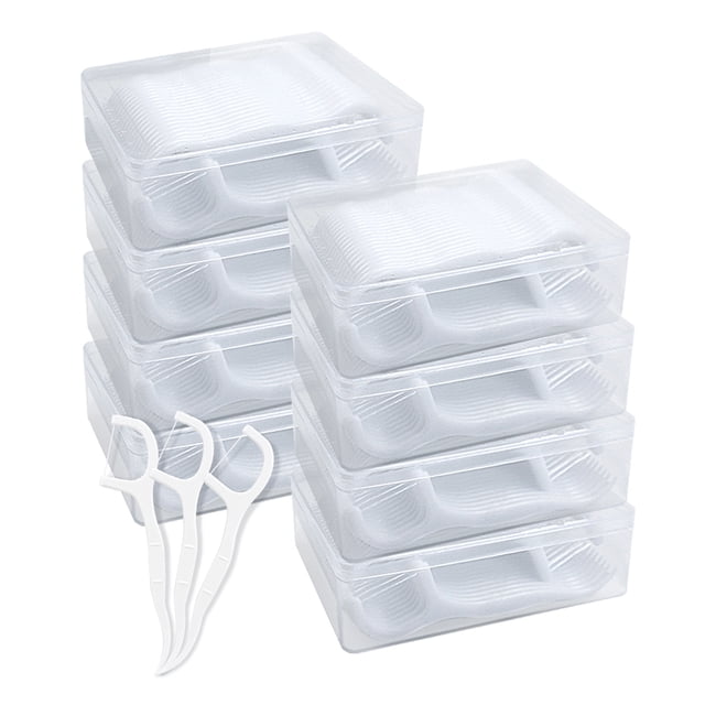 LELE LIFE Travel Floss Picks 400pcs with 8 Portable Case, Tooth Picks ...