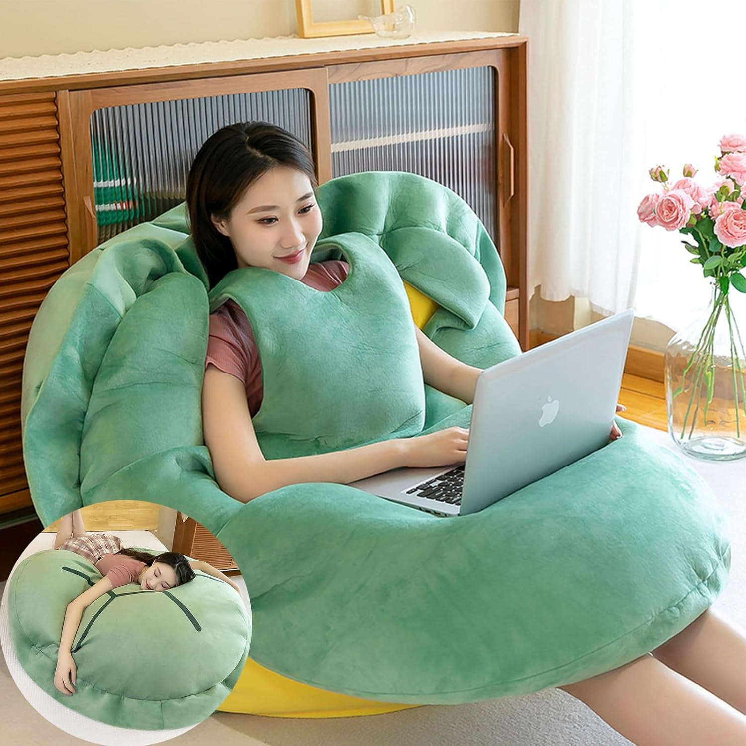 LELEBEAR Turtle Power Shell, Giant Turtle Pillow, Wearable Turtle Shell ...