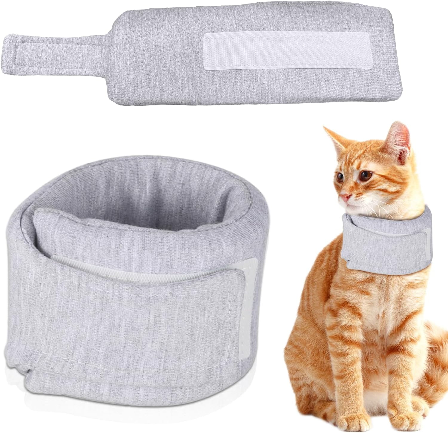 LELINKER Cat Cone Collar Soft, Adjustable Cat Recovery Collar to Stop ...
