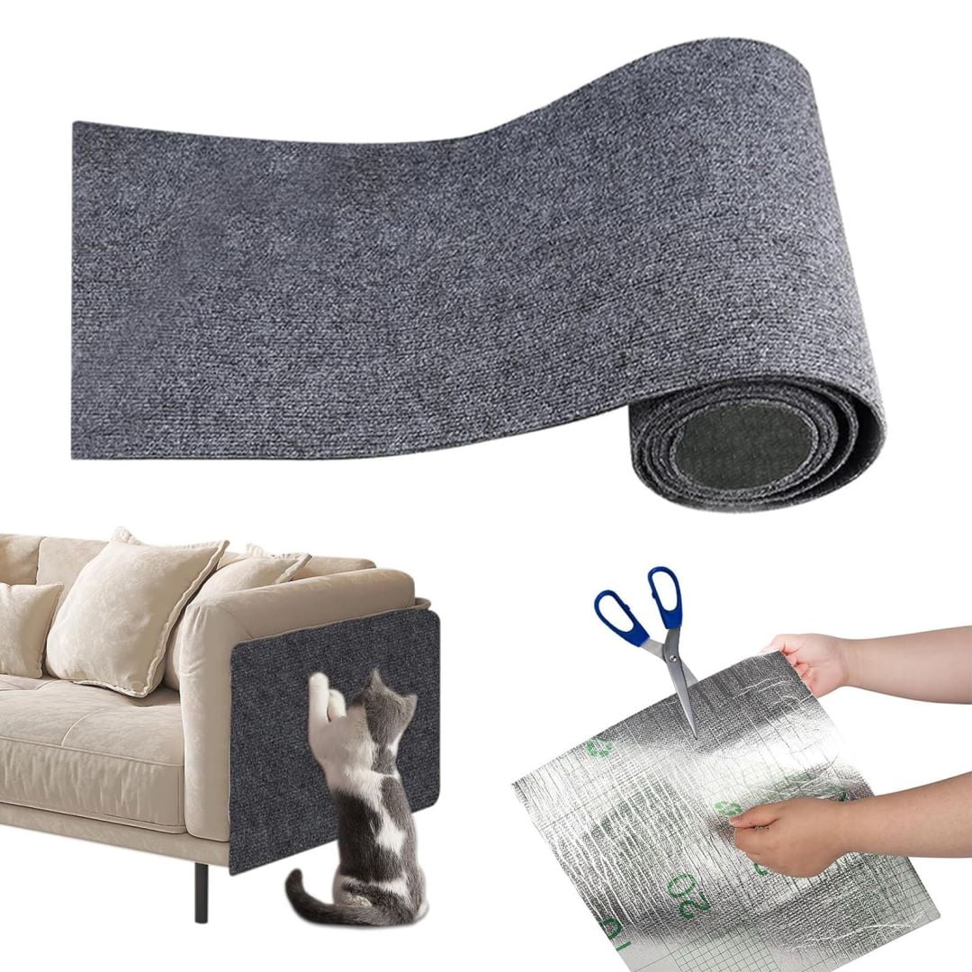 LELINKER Cat Scratching Mat, Trimmable Cat Scratching Post Carpet to ...