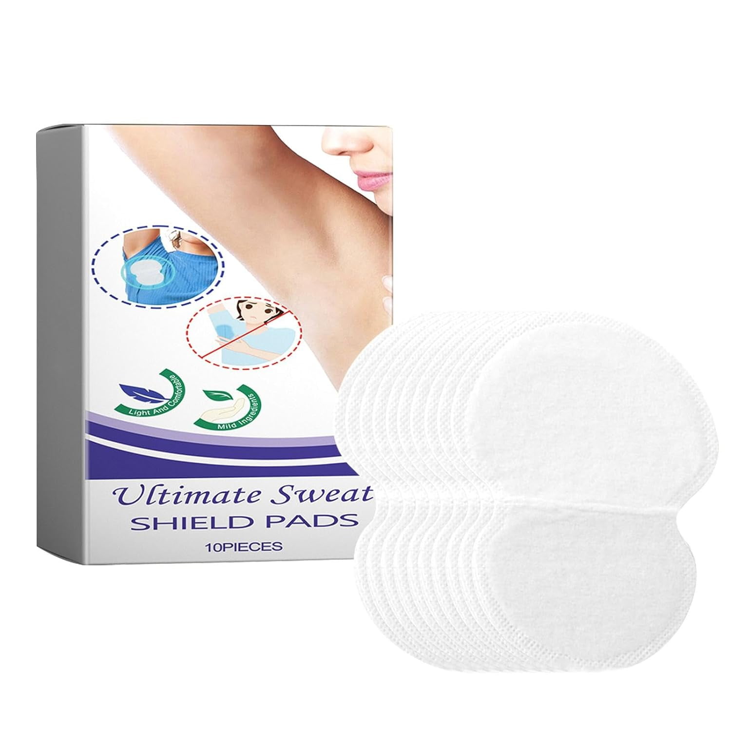 LELINKER Underarm Sweat Pads, Antiperspirant Wipes Armpit Guards ...