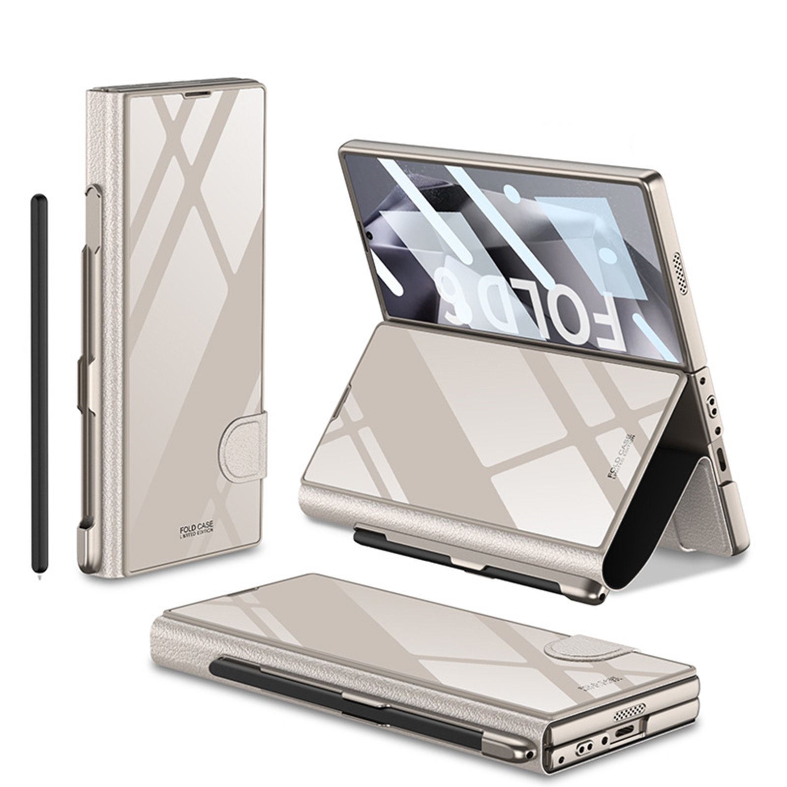 LELINKER for Samsung Galaxy Z Fold 6 Case with Pen Holder & Stand Built ...
