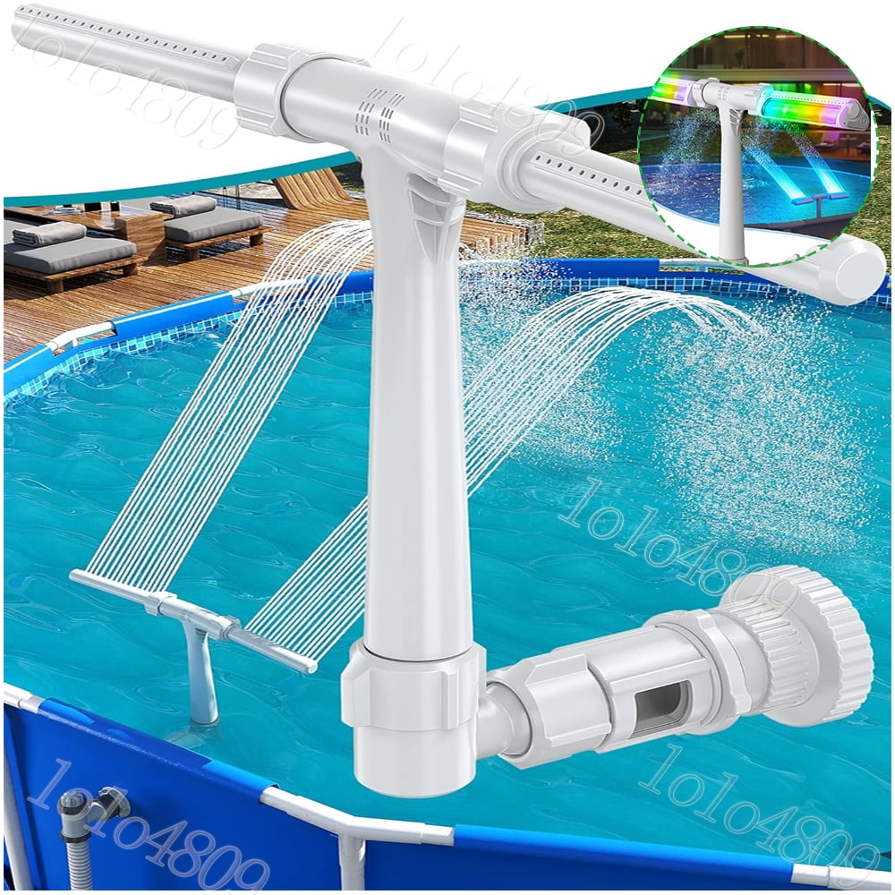 LELINTA 12-Color LED Light Swimming Pool Fountains for Above Inground ...