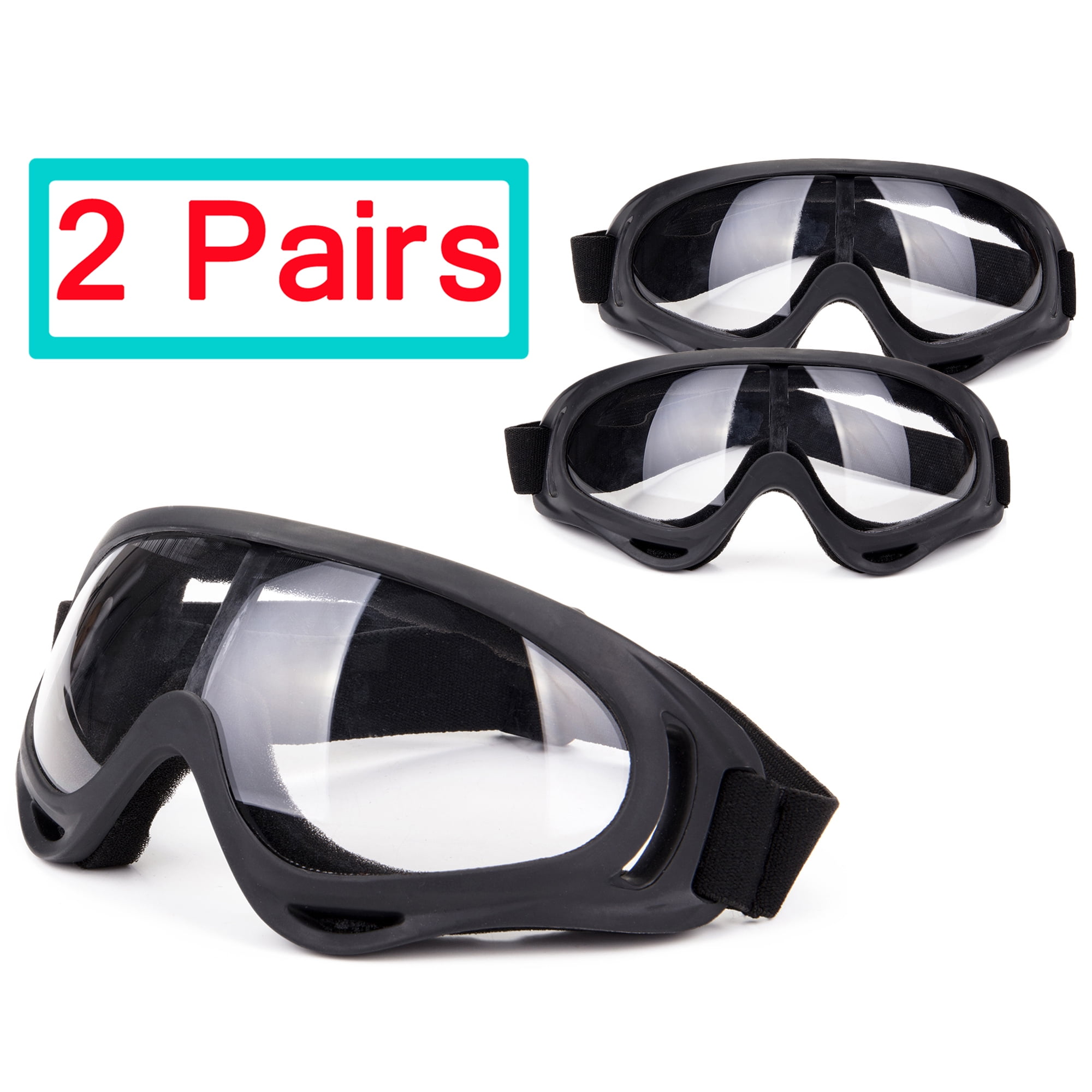 LELINTA 2 Pairs Ski Goggles, Skate Glasses Over Glasses Winter Snow ...
