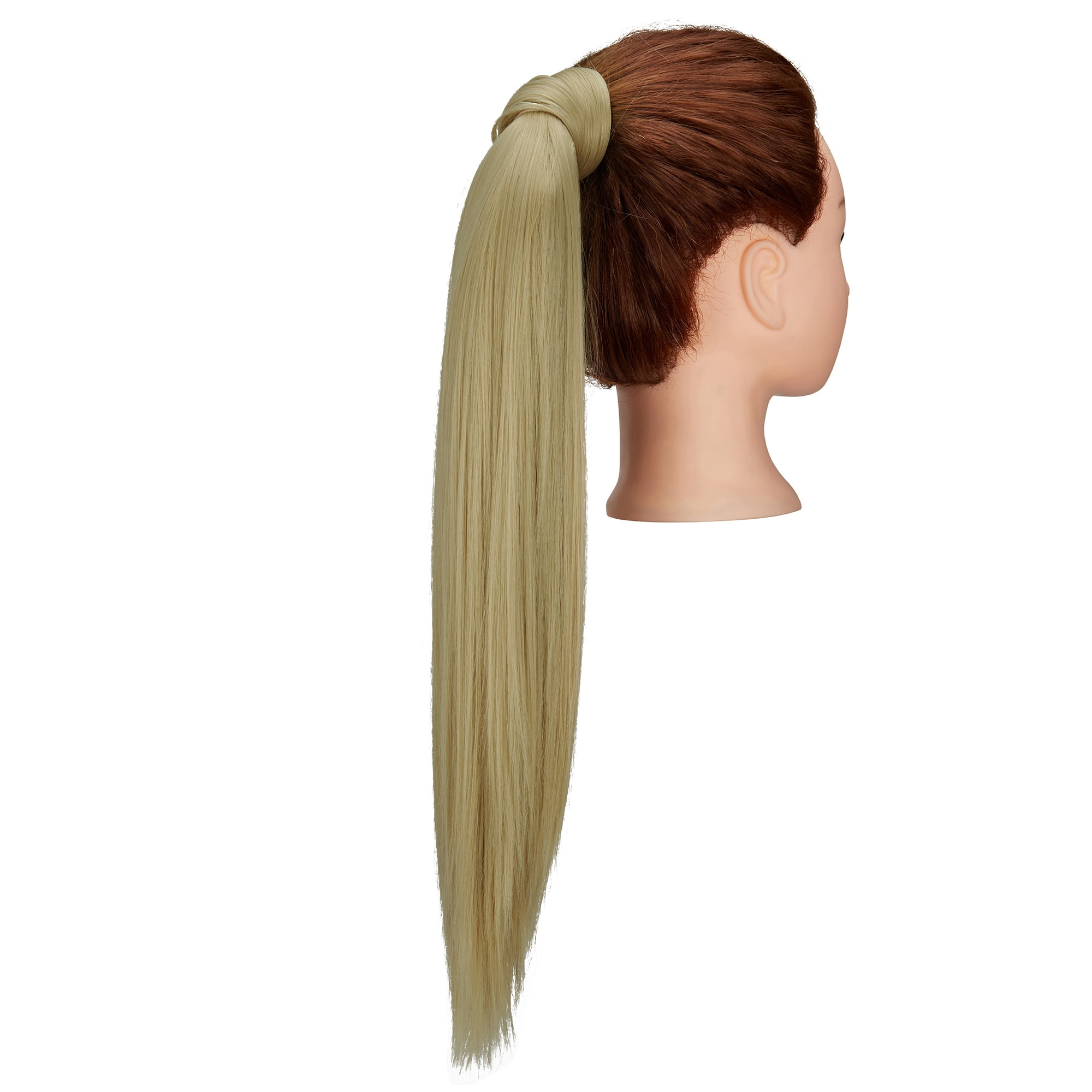 LELINTA 20/28 Inch Afro Long Straight Ponytail Extension Magic Paste ...