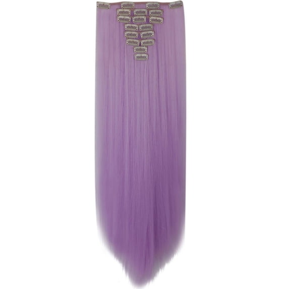 LELINTA 26" Women Long Straight 18 Clips 8 Piece Full Head Clip in Hair ...