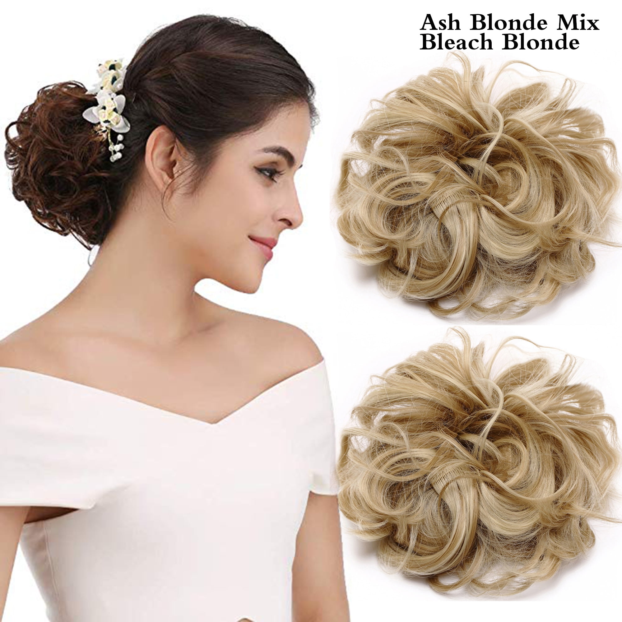 LELINTA 2pcs Messy Hair Bun Extensions Chignons Hair Hair Scrunchie ...