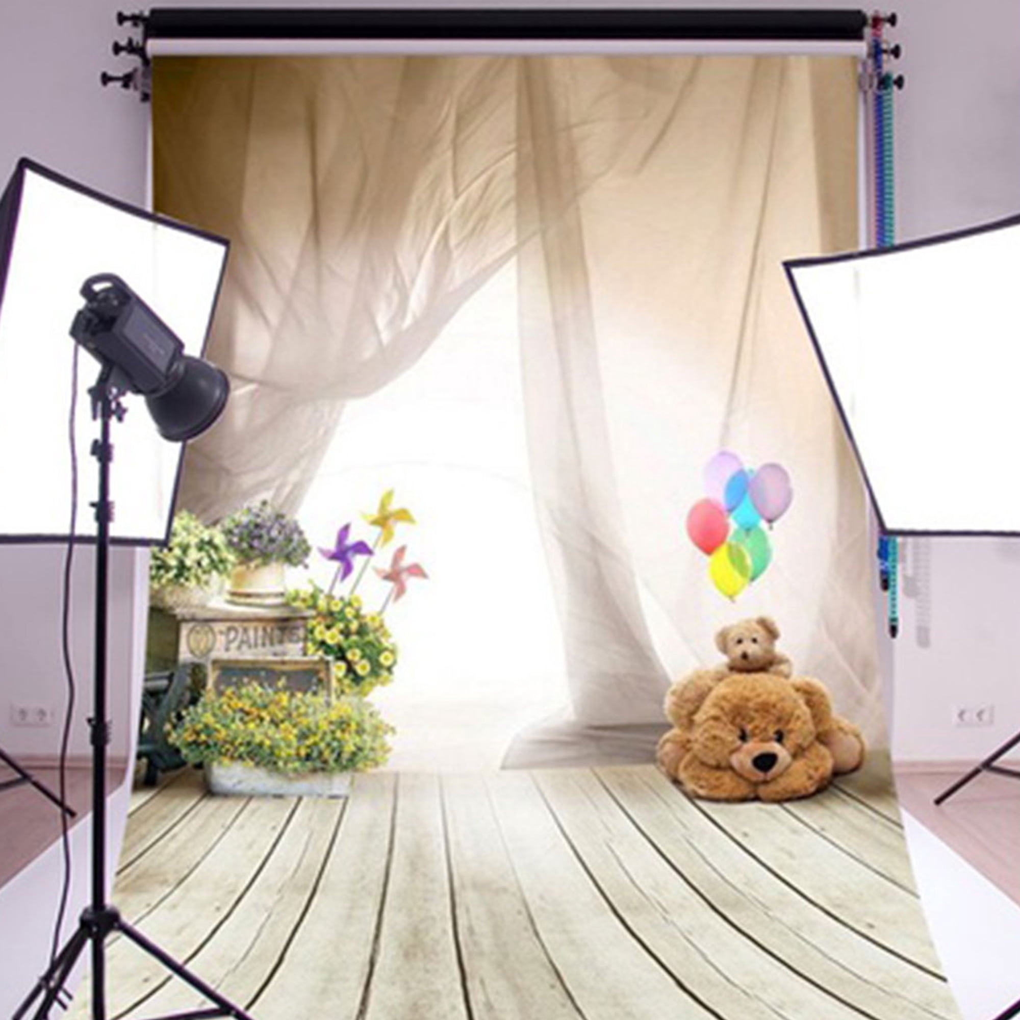 LELINTA 5x7FT/3x5FT Studio Photo Video Background, Retro Studio Photo ...