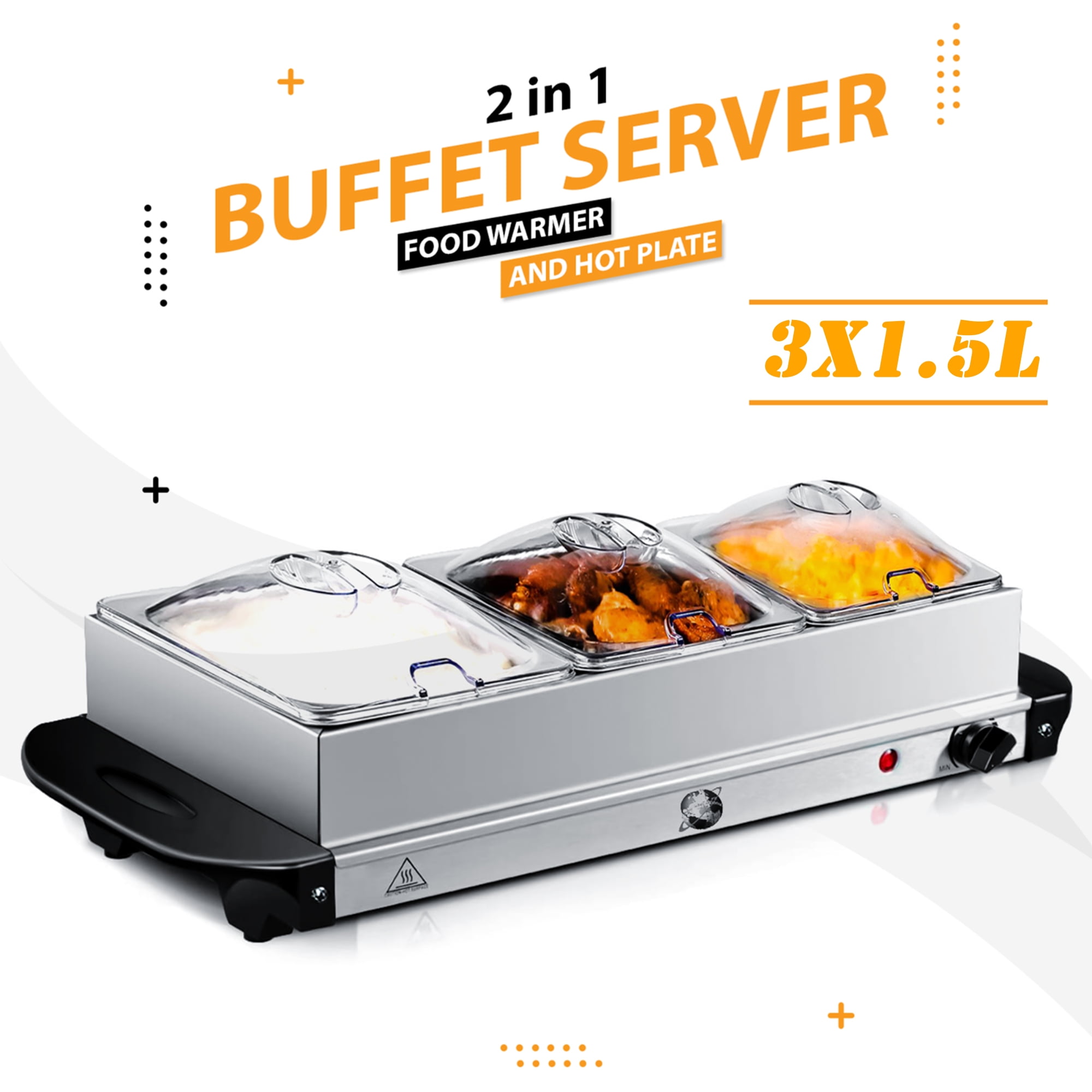 LELINTA Buffet Server & Food Warmer, Adjustable Heat, for Parties ...