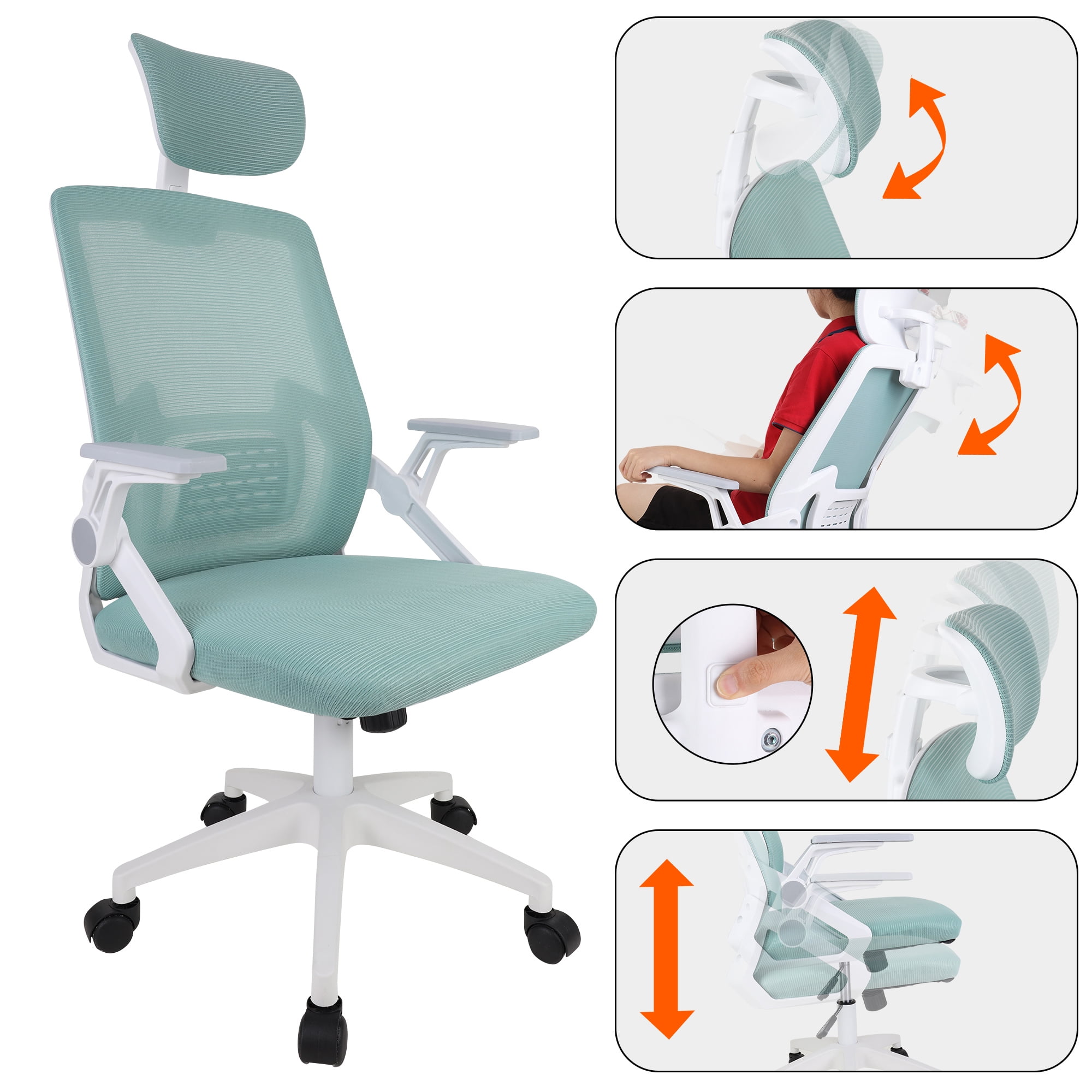 LELINTA Chair Ergonomic Reclining Computer Game Chairs - Height and ...