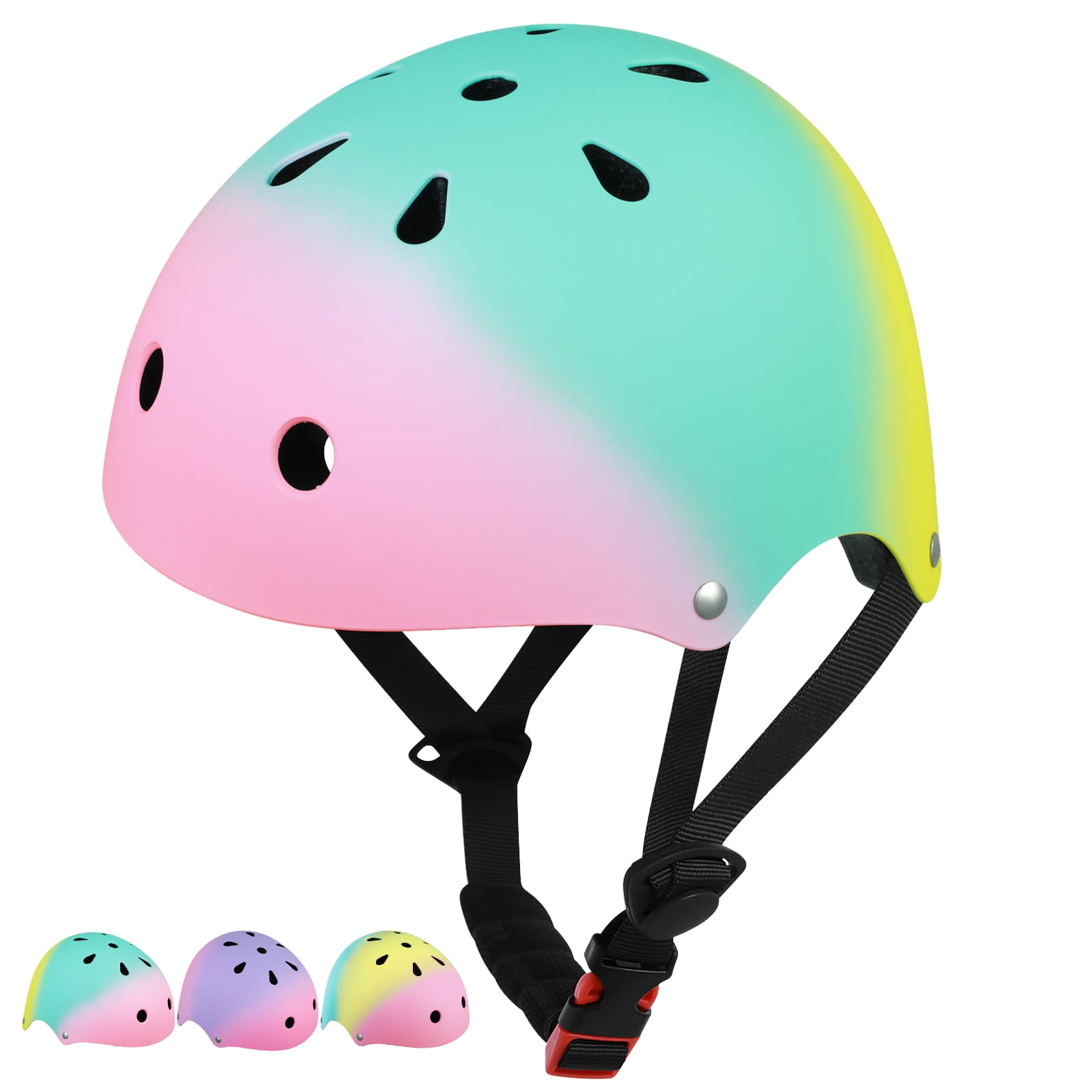 LELINTA Color Gradient Toddler Helmet Kids Bike Helmet Adjustable Vents ...