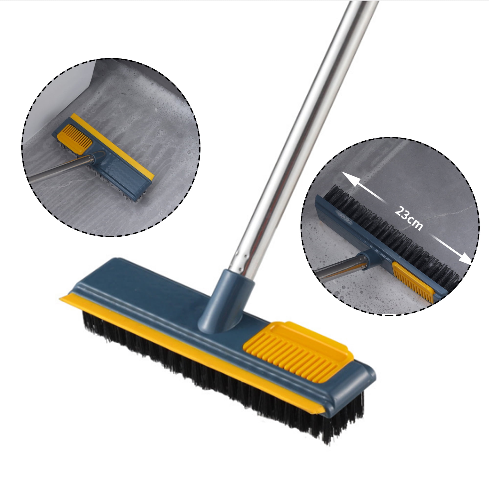 LELINTA Floor Scrub Brush With Long Handle Floor Cleaning Brush 2 in 1 ...