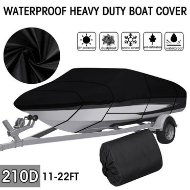 EPOTOOR 11-13FT Heavy Duty Trailerable Boat Cover Fits V-Hull Tri-Hull ...