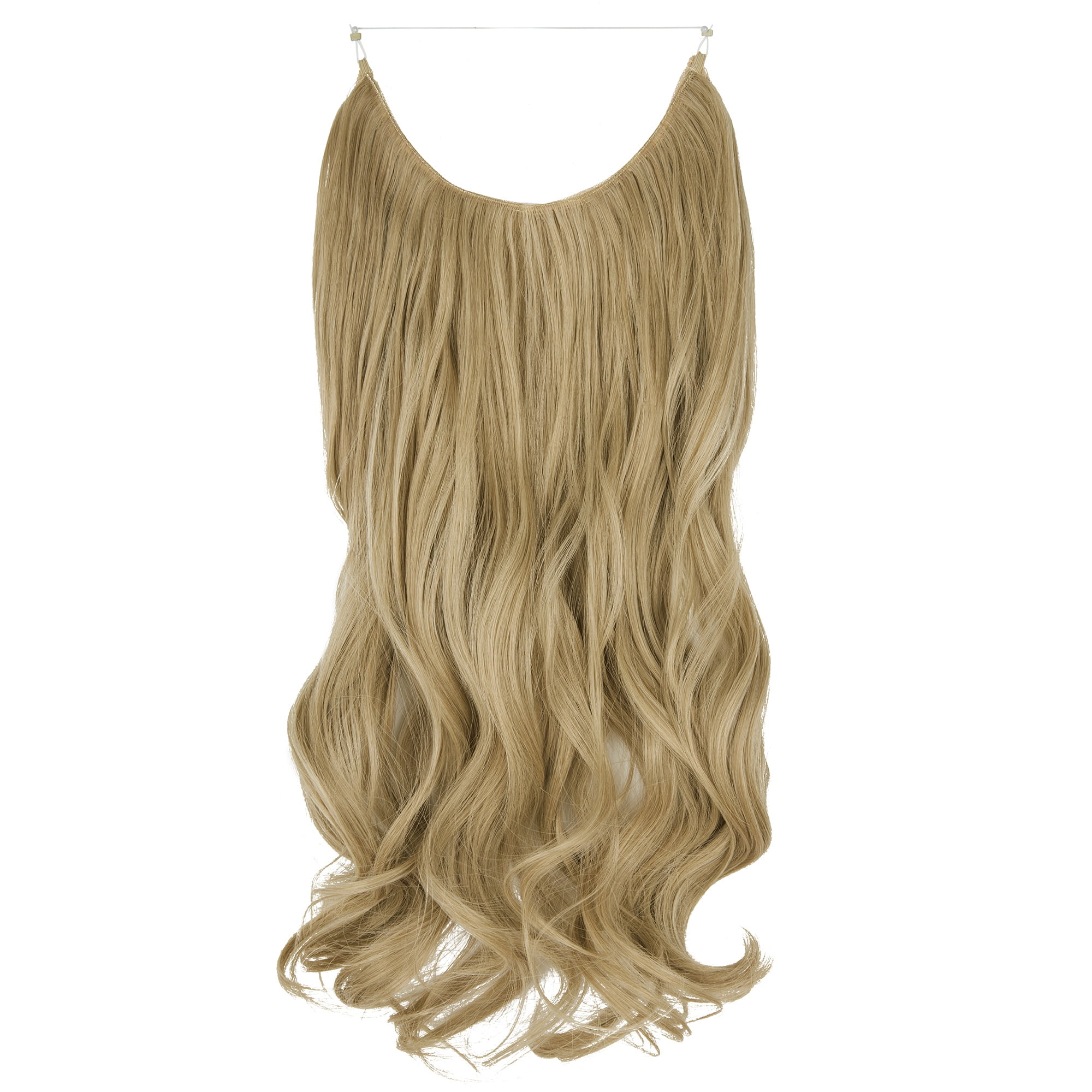 LELINTA Invisible Wire Hair Extension Curly Long Synthetic Hairpiece 18 ...