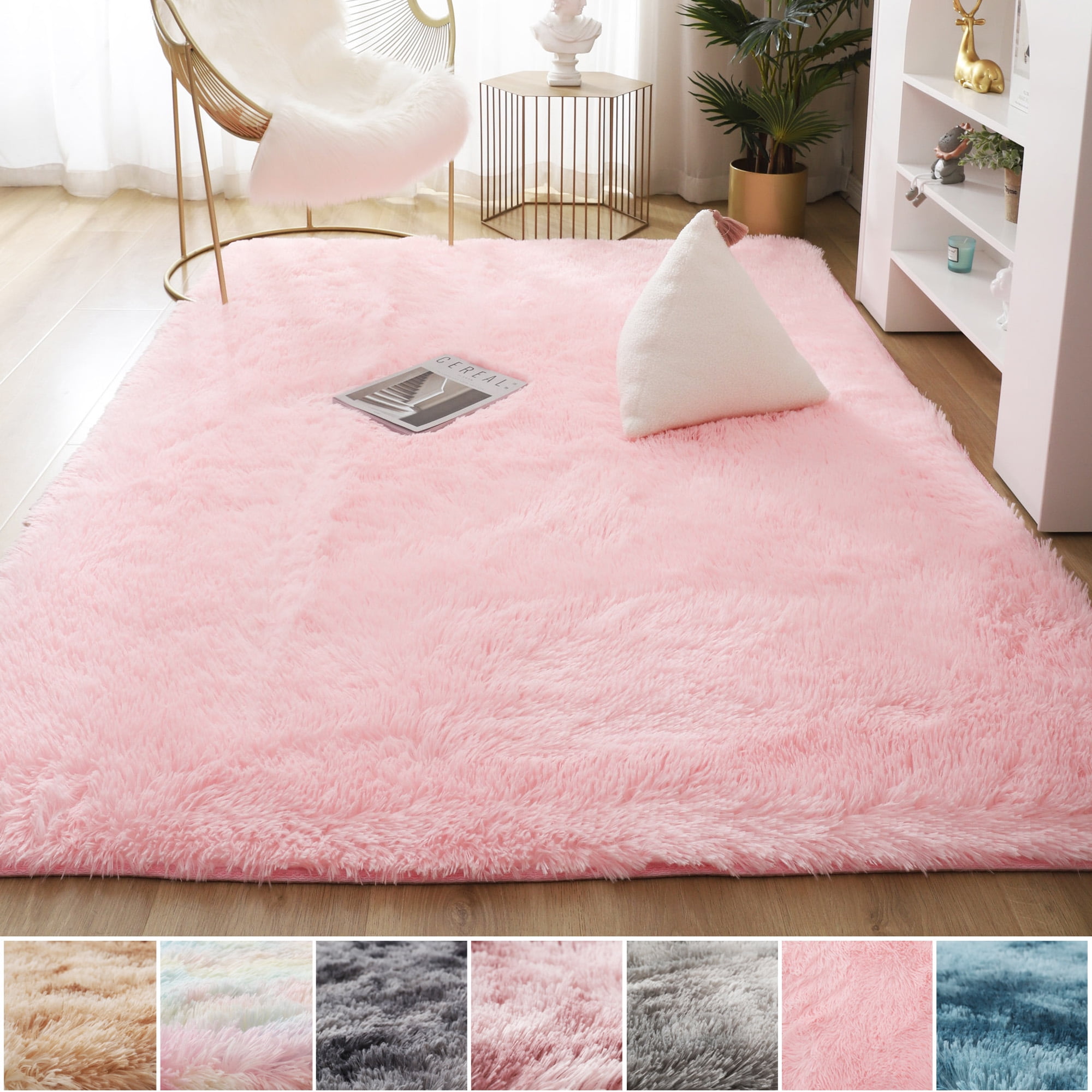 LELINTA Large Fluffy Area Rugs Soft Shaggy Carpet Floor Rugs for Living ...