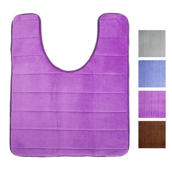 20 X 16 Inch Memory Foam Toilet Bath Mat U-Shaped,Soft and Comfortable ...