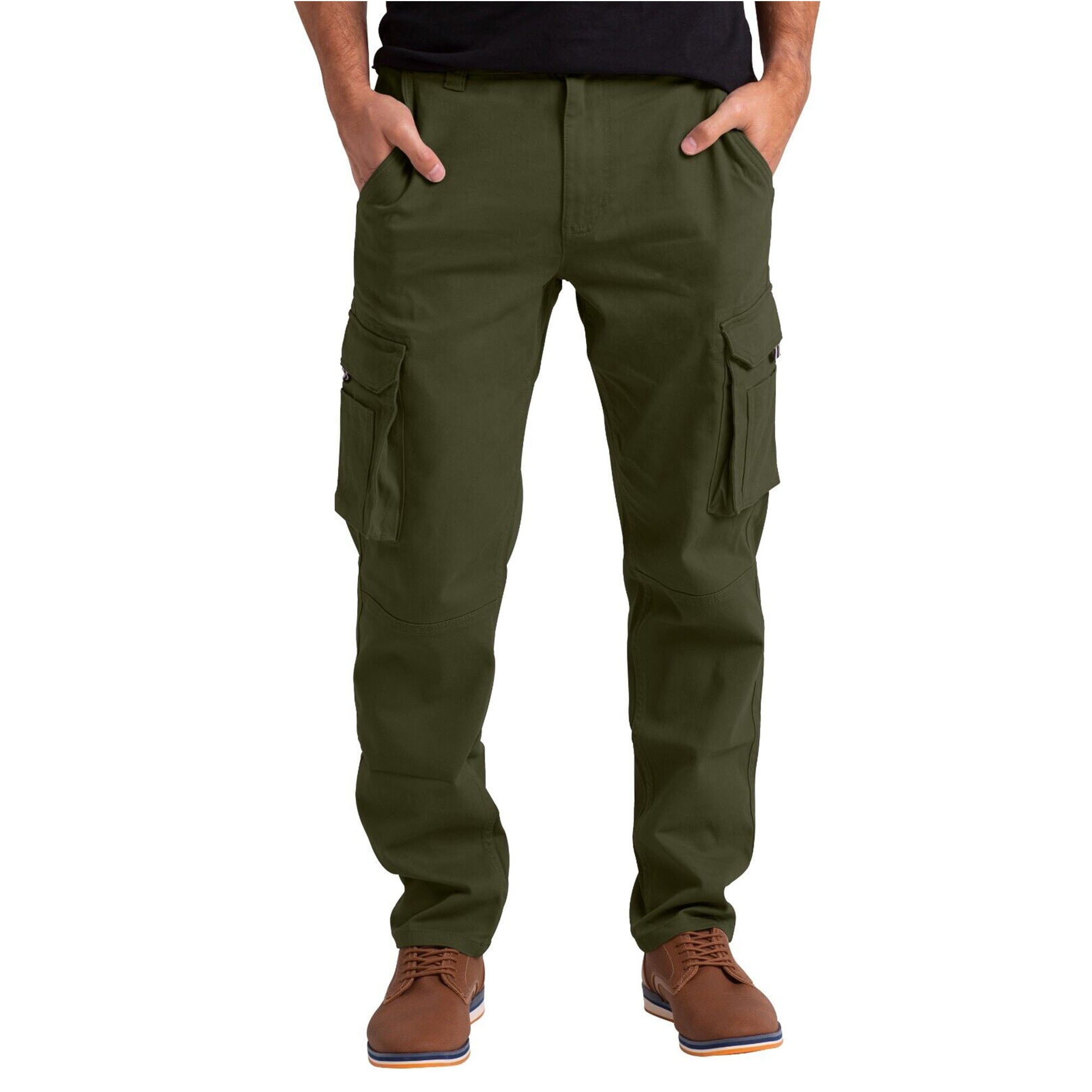 LELINTA Men's Cargo Pants, Casual Work Pants Stretch Pants with Pocket ...