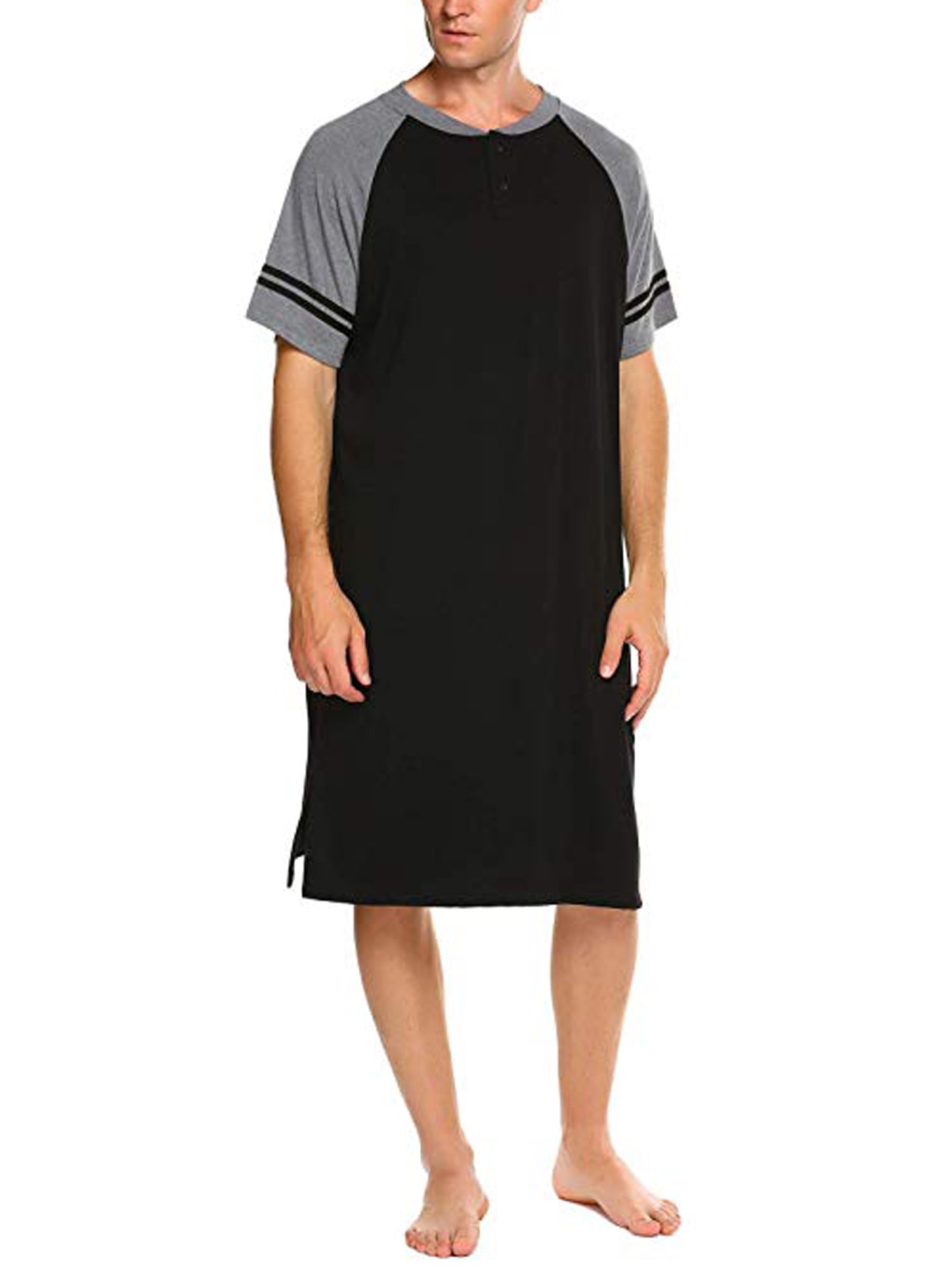 LELINTA Men's Sleepwear & Robes Sleep shirt Men's Nightshirts Short ...