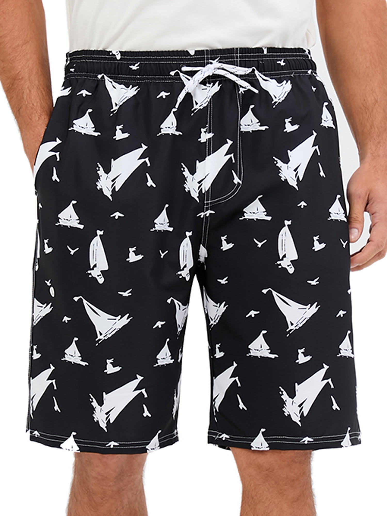Lelinta Mens Swim Trunks Board Shorts Bathing Suits Elastic Waist