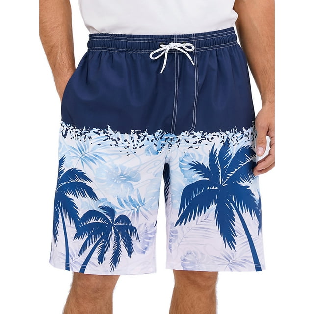 LELINTA Mens Swim Trunks Board Shorts Bathing Suits Elastic Waist ...