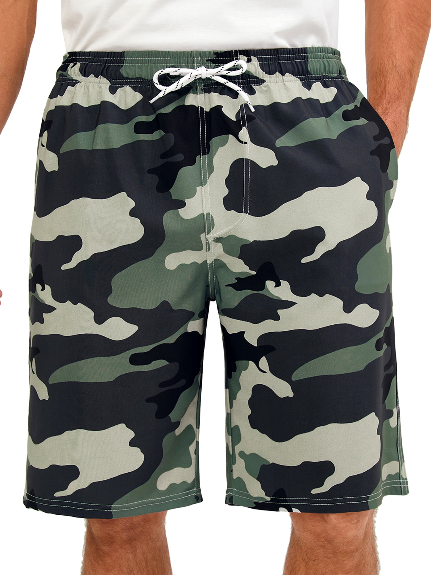 Lelinta Mens Swim Trunks Board Shorts Bathing Suits Elastic Waist