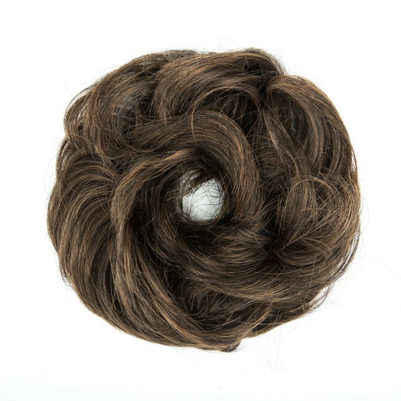 Messy Bun Hair Piece Wavy Curly Scrunchies with Elastic Band Fluffy ...