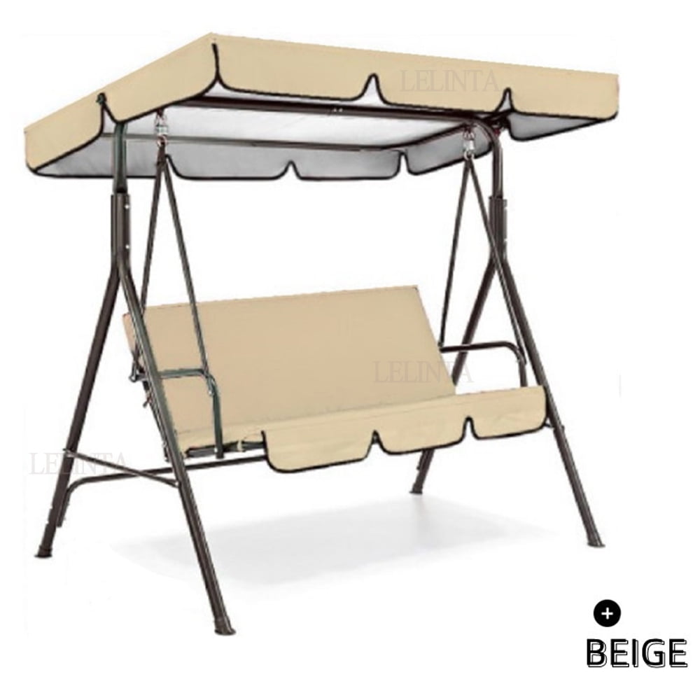 LELINTA Patio Swing Chair Canopy Replacement,3 Seat Outdoor Porch Swing ...
