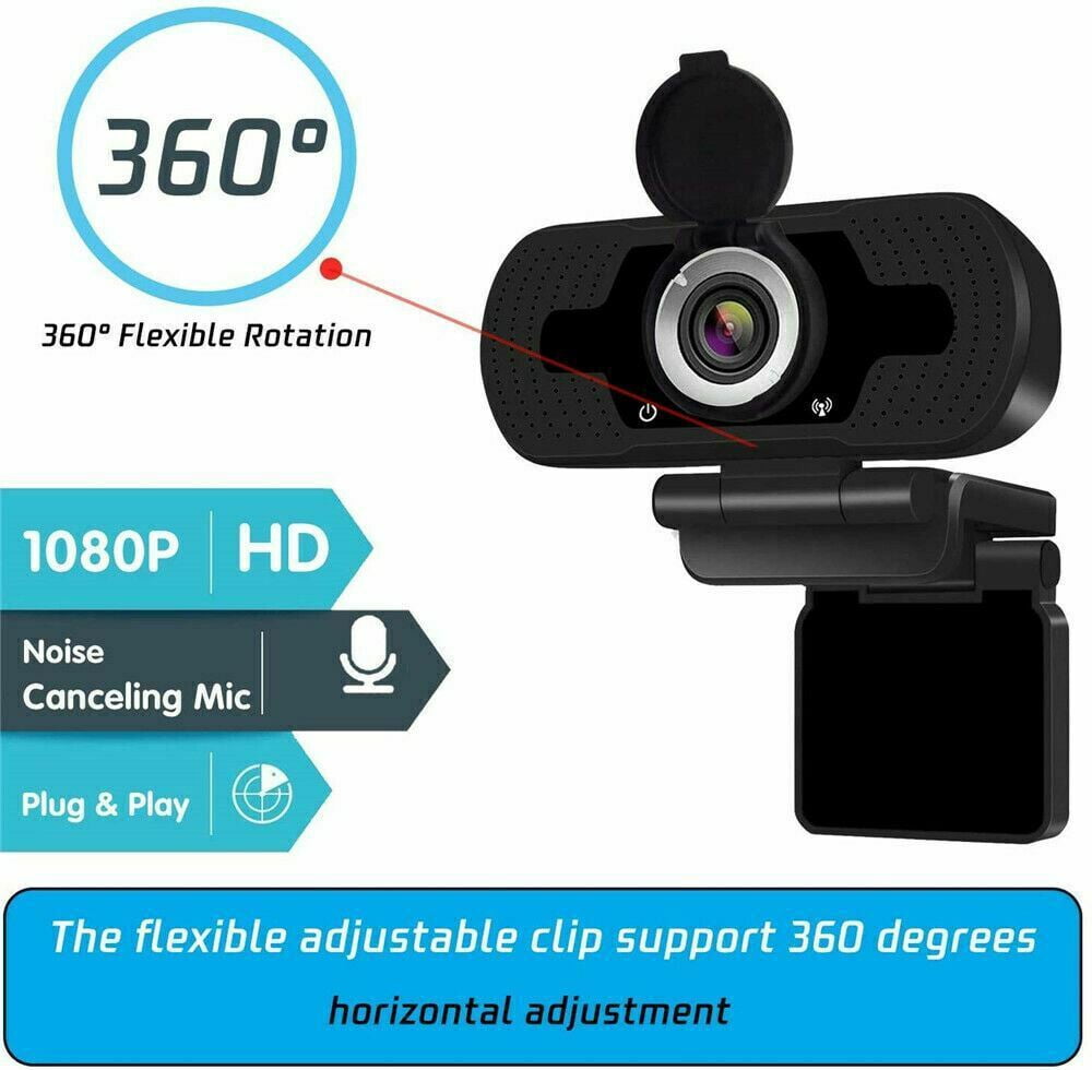 LELINTA Webcam Computer Camera, 1080P HD Webcam Auto Light Correction ...
