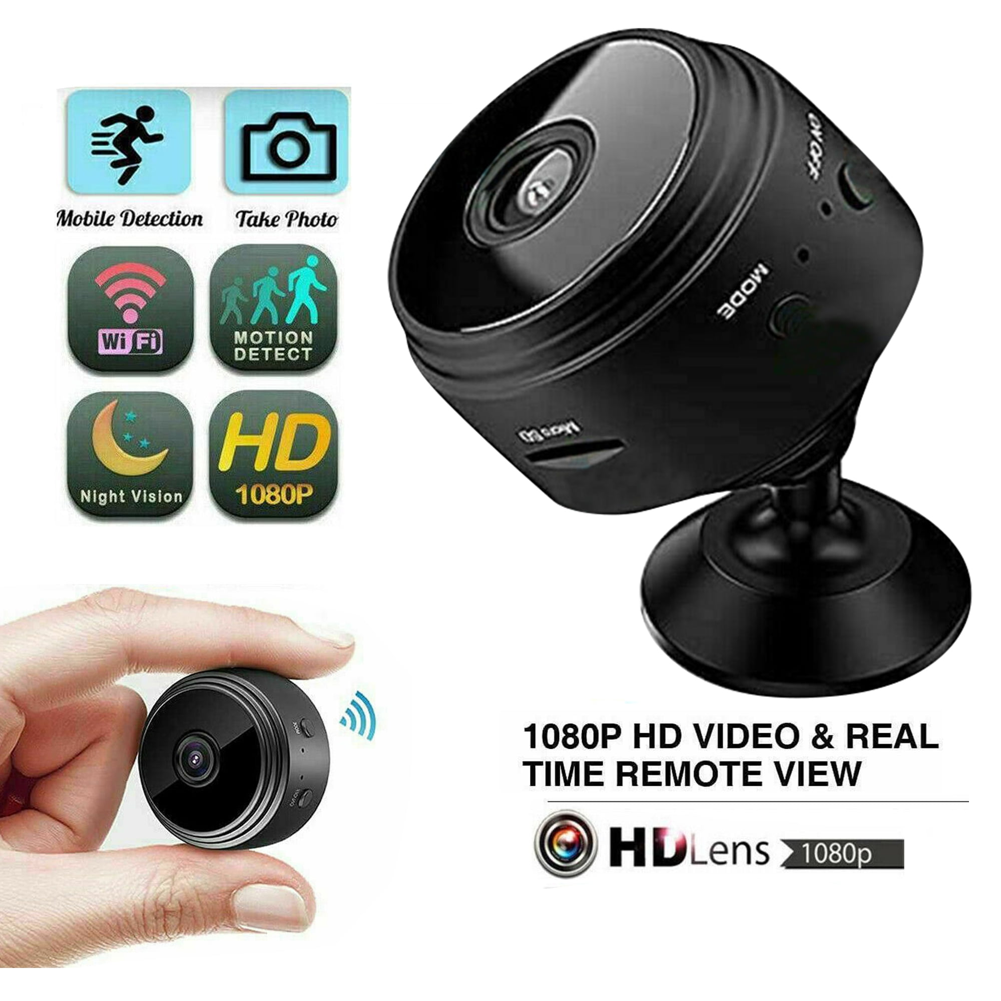 LELINTA Wireless Camera, Mini Hidden Camera Portable Small Nanny Cam ...