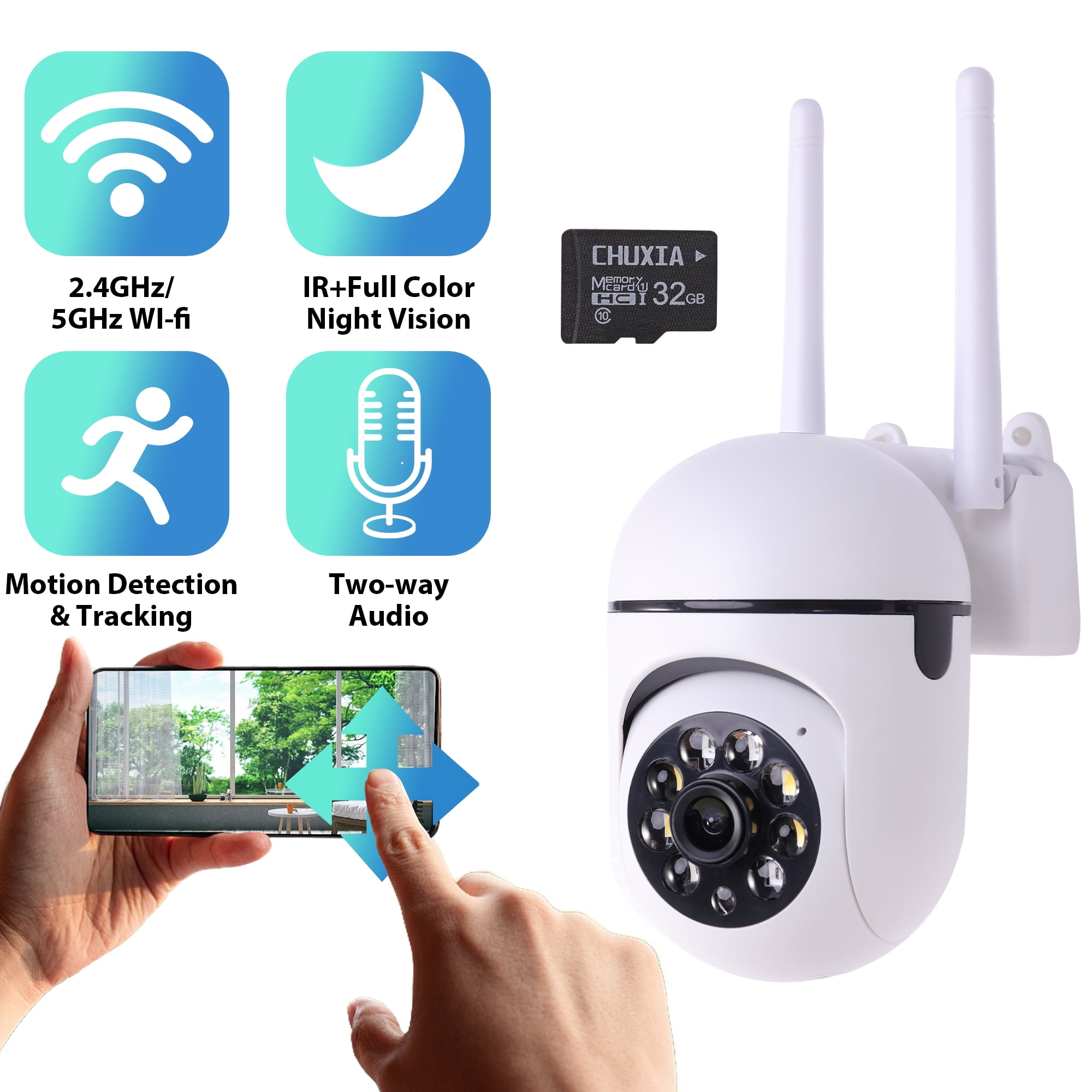 LELINTA Wireless Security Camera System Outdoor, Super Night Vision ...